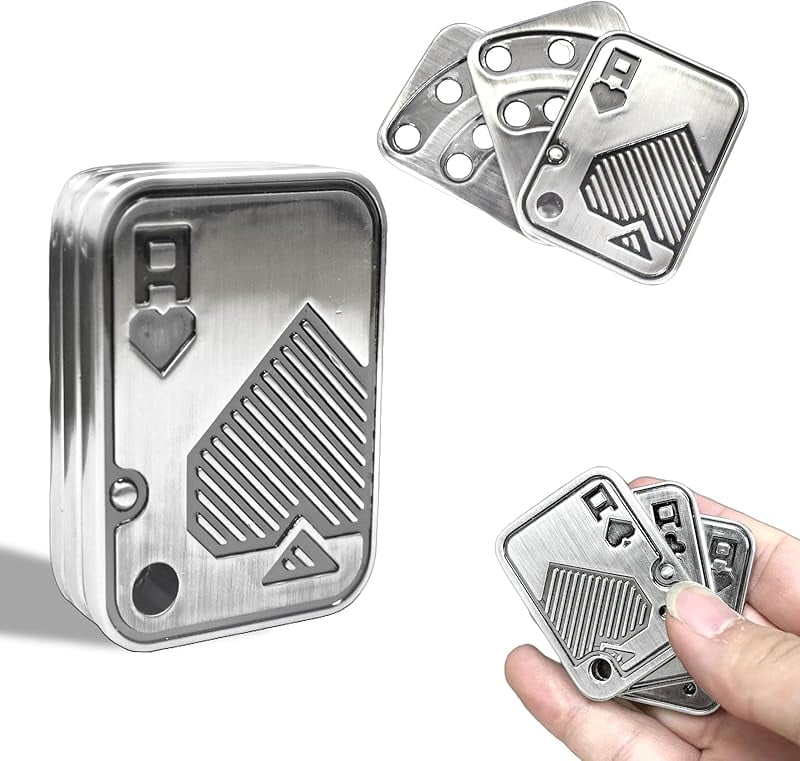 Fidget Slider, Metal Poker Push Card, Fidget Clicker, Fidget Toys for ...