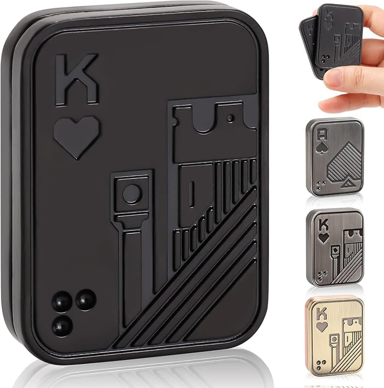 Fidget Slider, Metal Poker Push Card, Fidget Clicker, Fidget Toys for ...