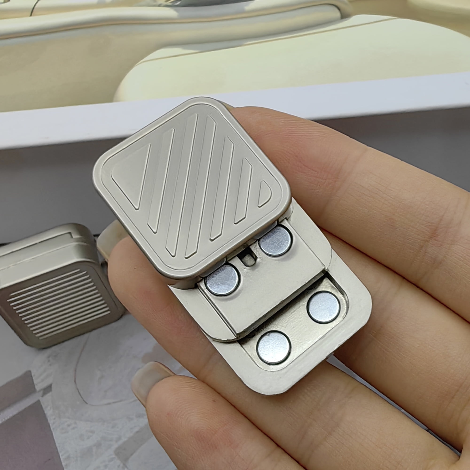 Fidget Slider Push Card Magnetic Slider EDC Metal Anxiety Relief Fidget ...