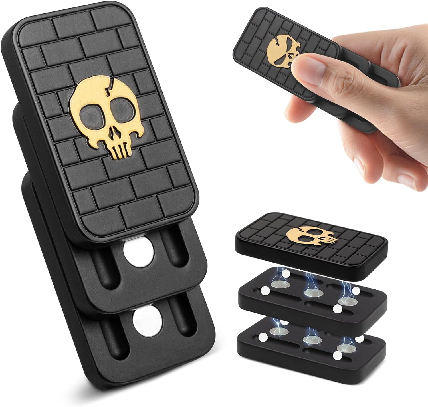 Fidget Slider - Push Skull Fidget Toys Adults, Relieve Stress Anxiety ...