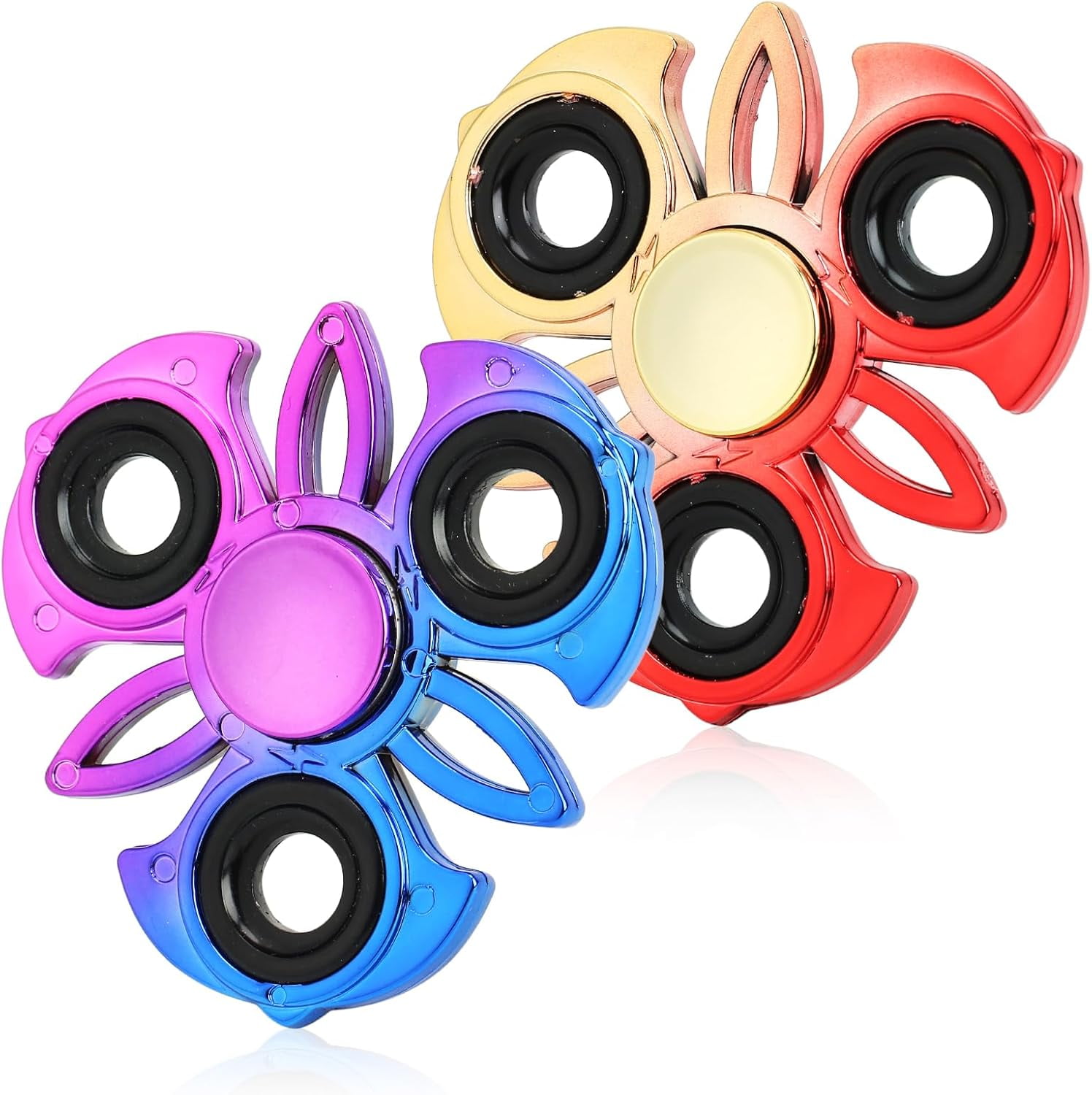 Fidget Spinner 2 Pack, Stress Reduction and Anxiety Relief Hand Spinner ...