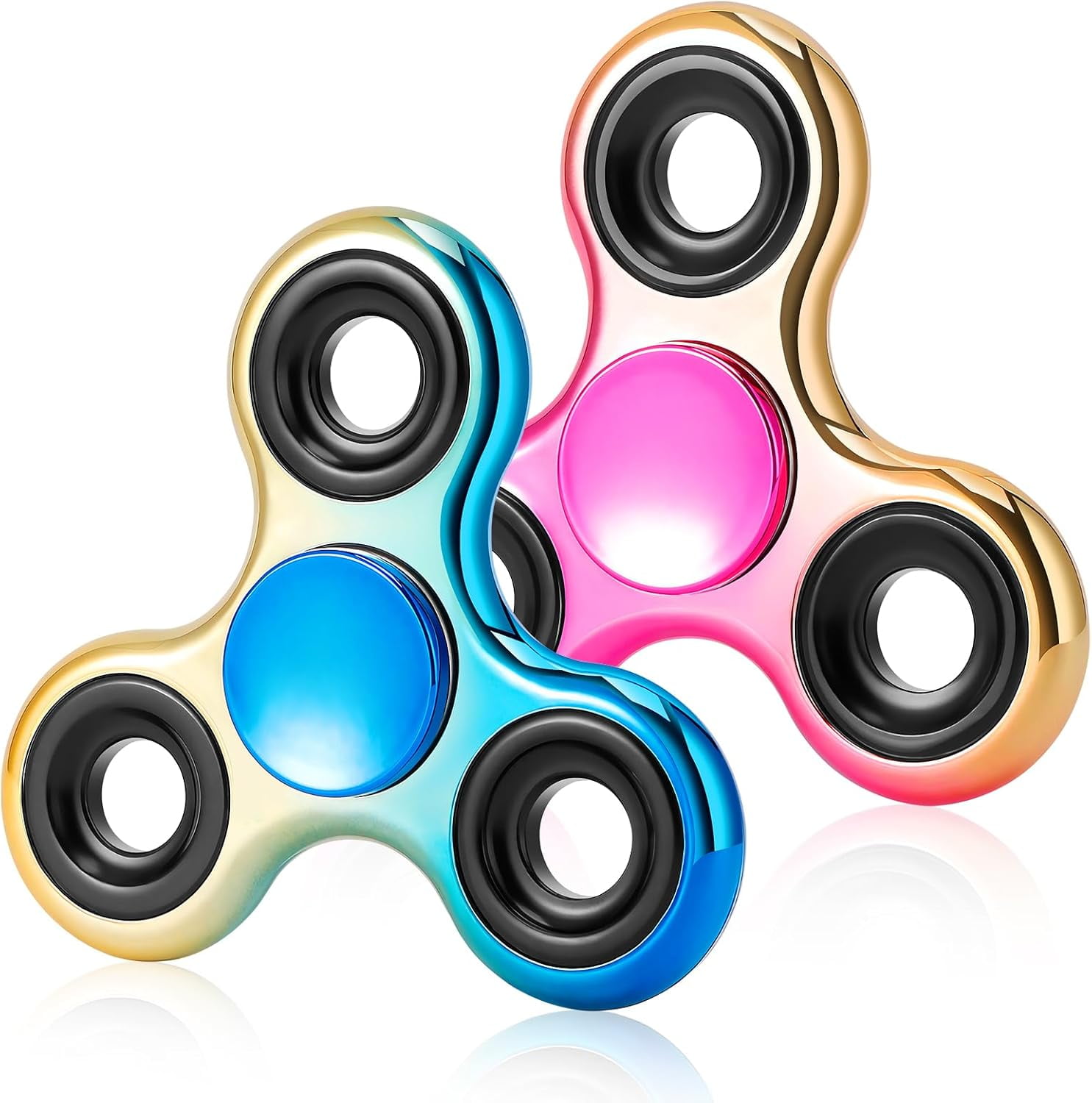 Fidget Spinner 2 Pack, Stress Reduction and Anxiety Relief Hand Spinner ...