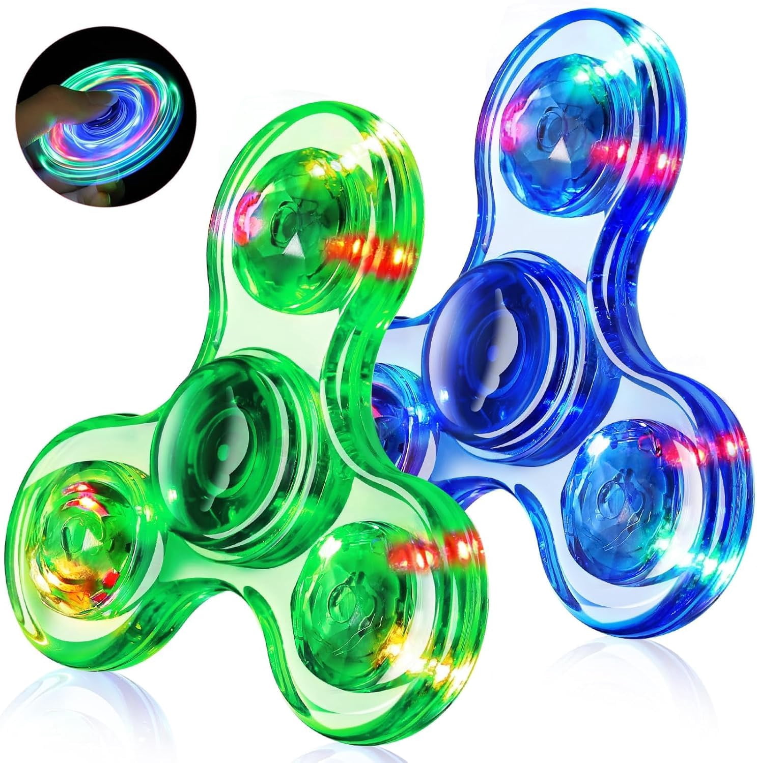 Fidget Spinner for Kids 2 Pack, Light up Sensory Fidget Toys Adults ...