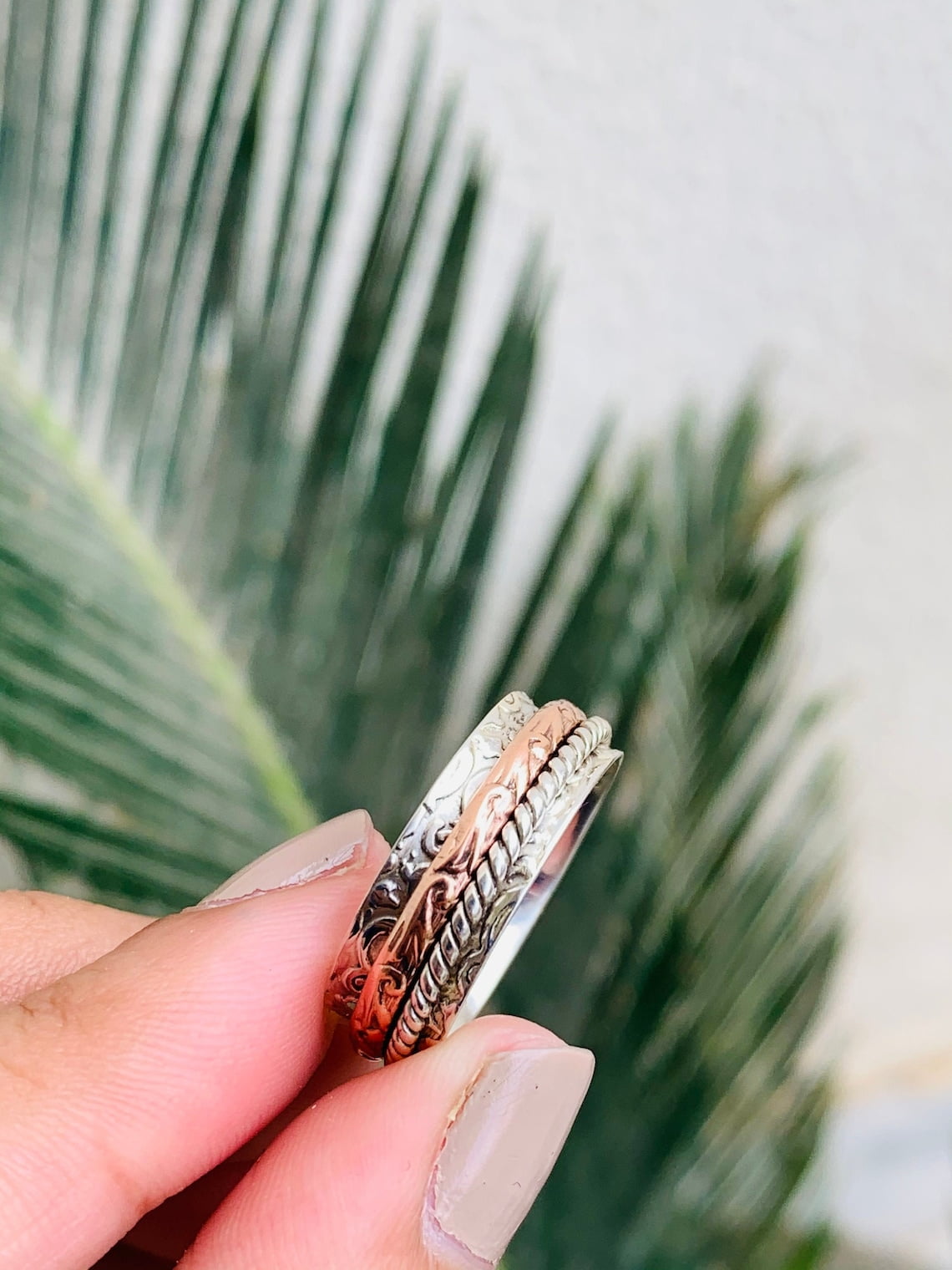 Fidget Spinner Ring for Women – 925 Sterling Silver Anxiety-Relief ...