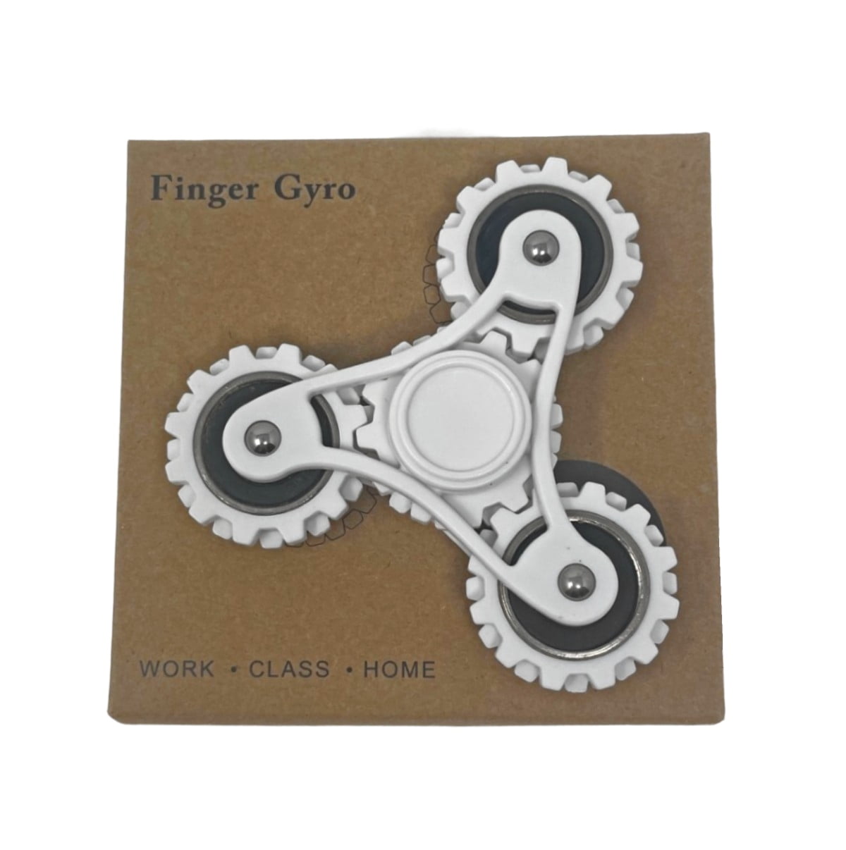 Fidget Spinner White Gear Hand Spinners Anxiety Stress Relief Focus EDC ...