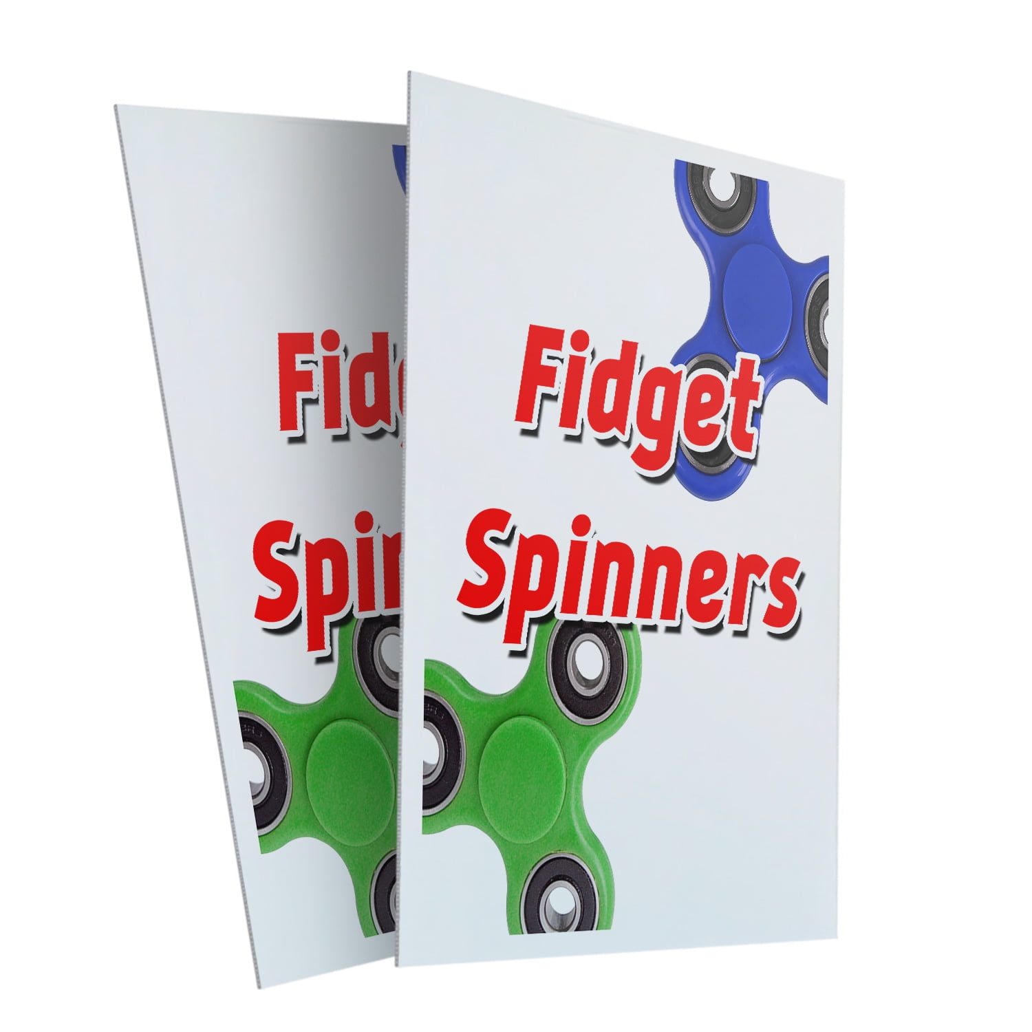 Fidget Spinners (2-PACK) 24" x 36" Plastic Signs | Sign Insert 4mm ...