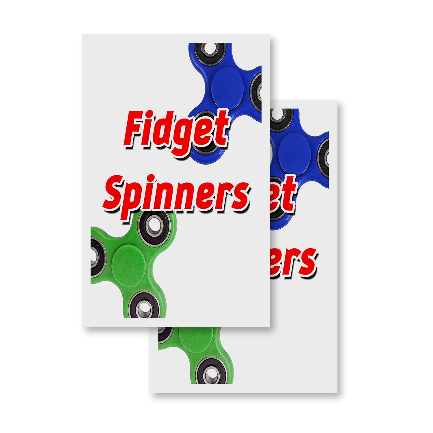 Fidget Spinners (2-PACK) 24" x 36" Vinyl Decals | Sign Insert Peel ...