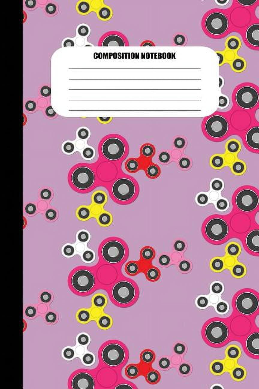 Fidget Spinners: Composition Notebook: Fidget Spinners in Red, Yellow ...