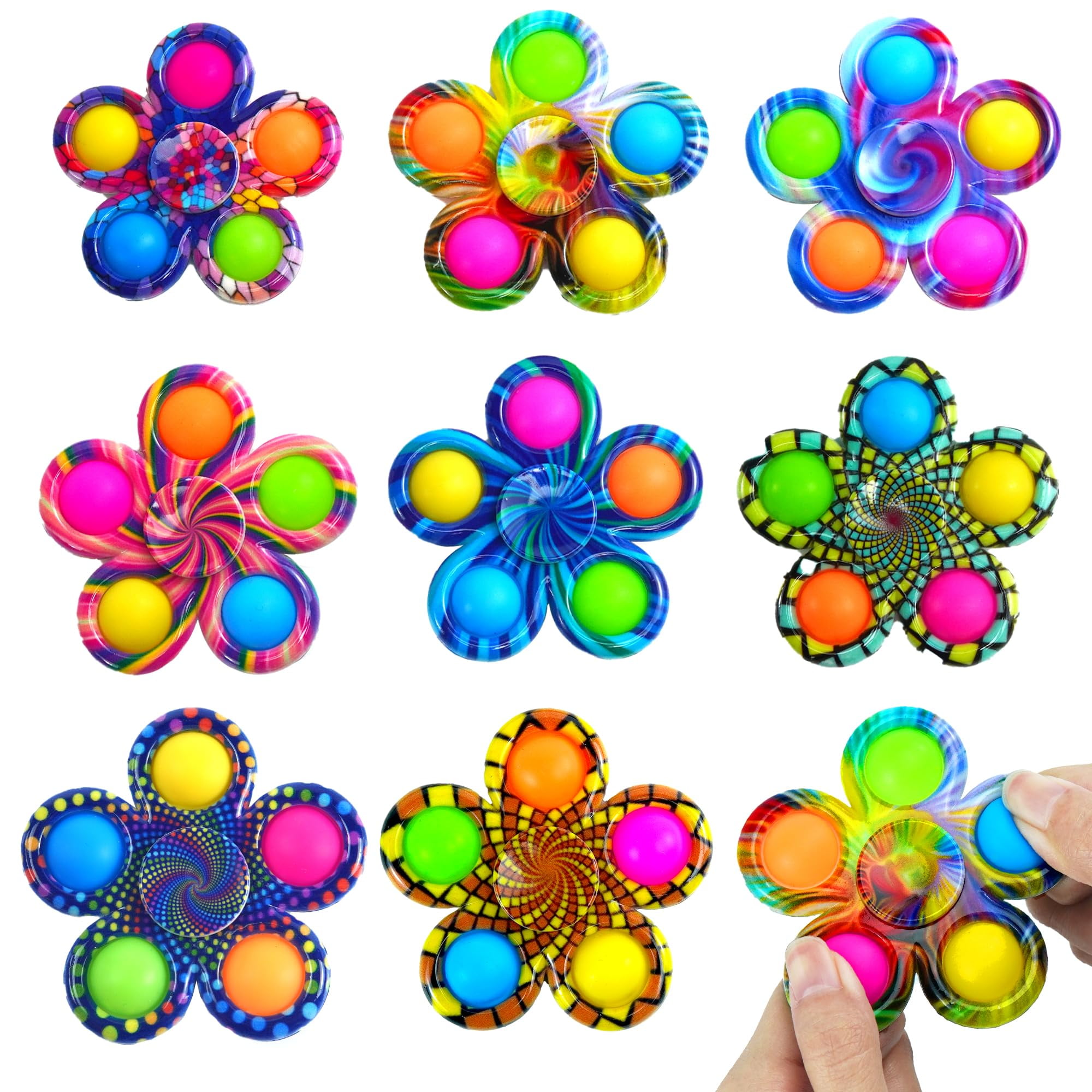 Fidget Spinners for Kids Bulk, 9 PCS Easter Basket Stuffers Party ...