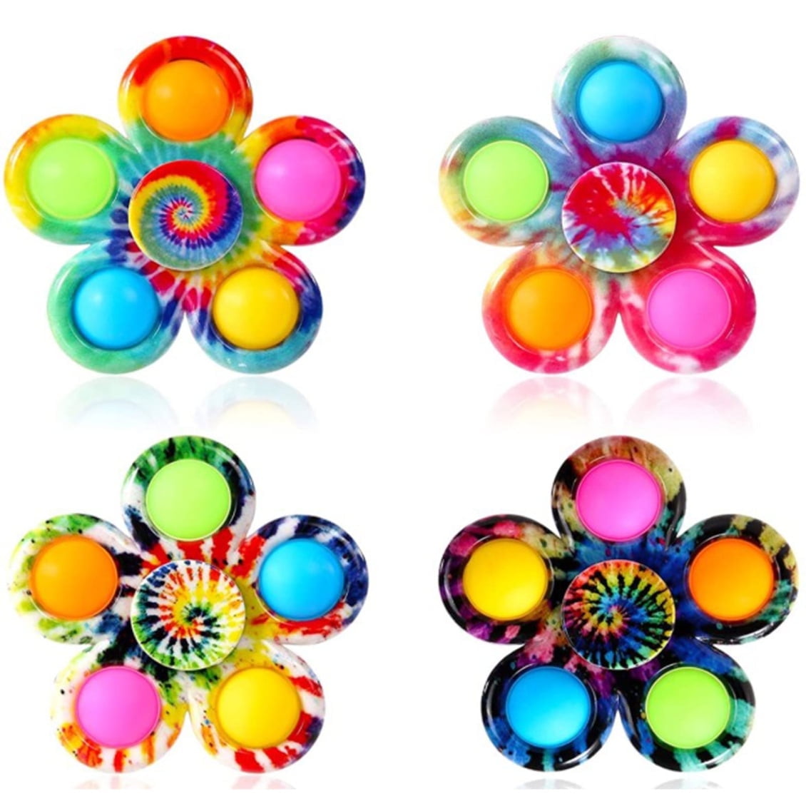 Fidget Spinners Toys 4 Pack, Fidget Toys for Adults, Bulk Pop Sensory ...