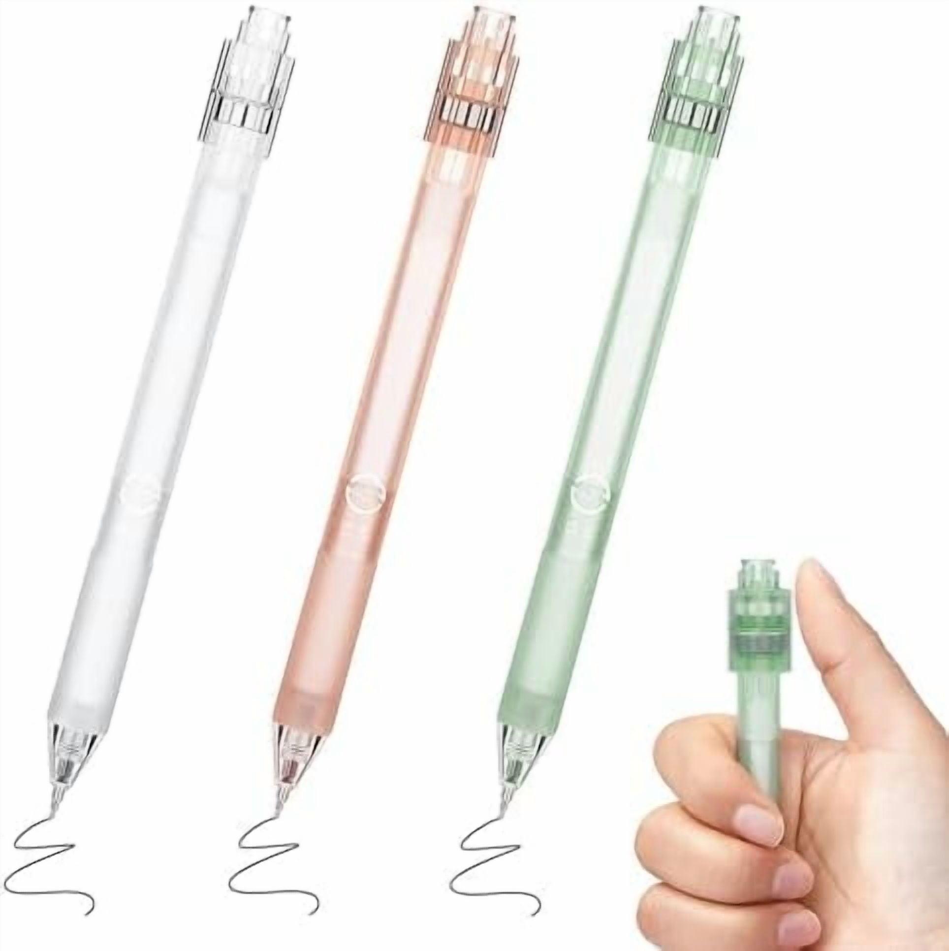 Fidget Spinning Gel Pens Pack of 3, Stress Relief 0.5mm Black Ink Pens ...