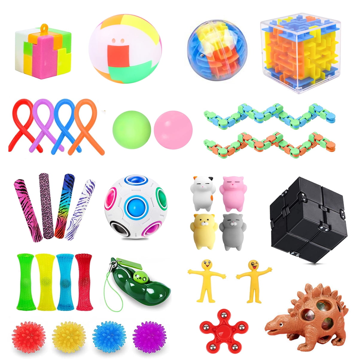 Fidget Toy Blind Box 35pc Assorted Fidget Gadgets For Kids Adults Teens ...