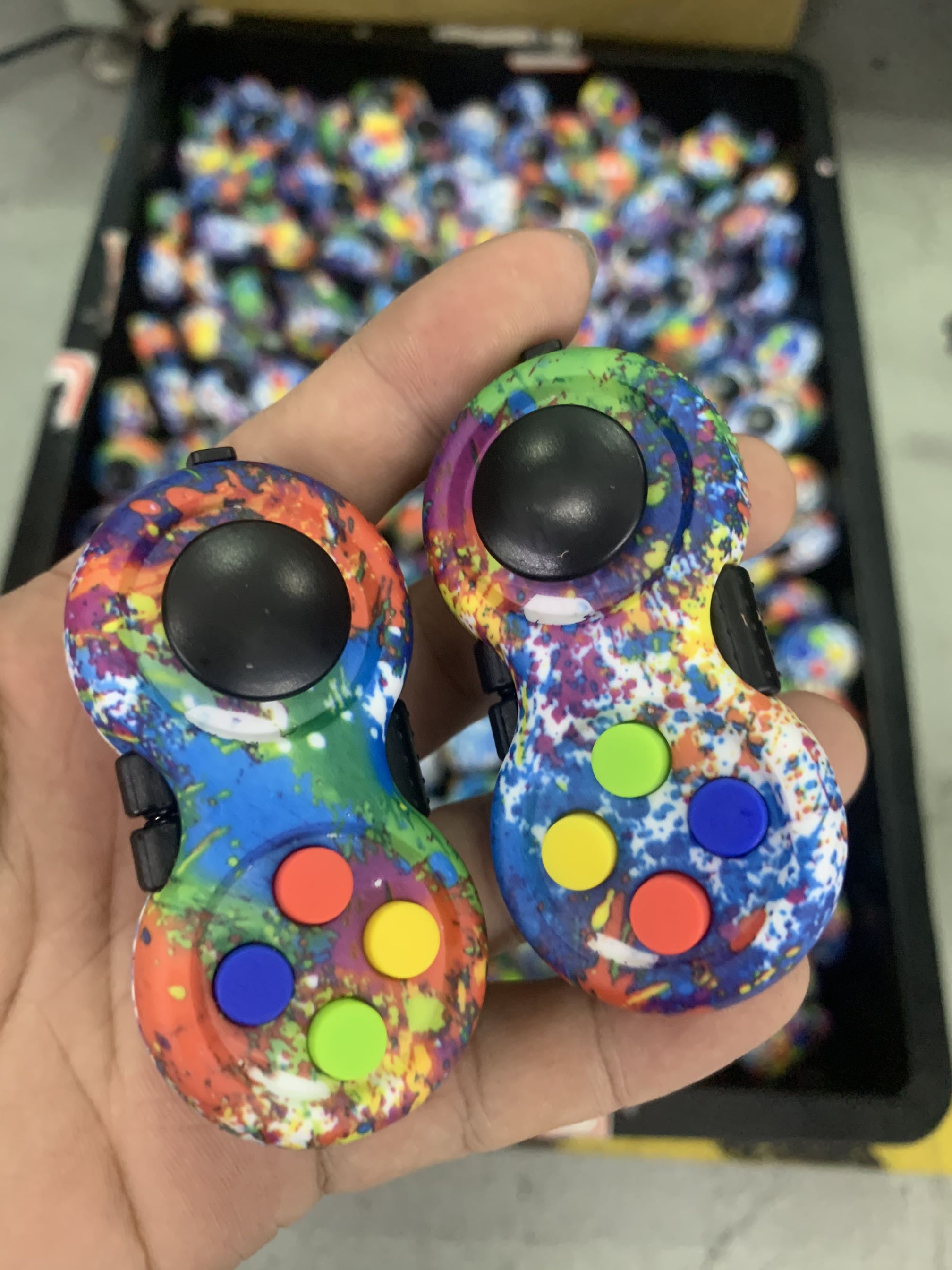 Fidget Toy,Rainbow Handle Fidget Toy Classic Controller Game Pad Fidget ...