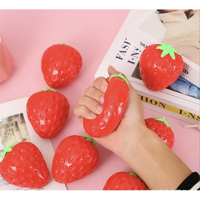 Fidget Toy Strawberry Ball - Sensory Stress Relief, 3 Pack - Walmart.com