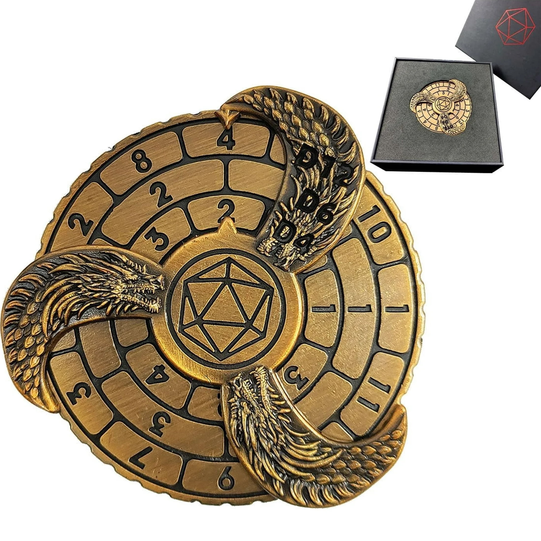 Metal D&D Fidget Spinner Dice, Gold Mechanical Dice Spinner - Walmart.com