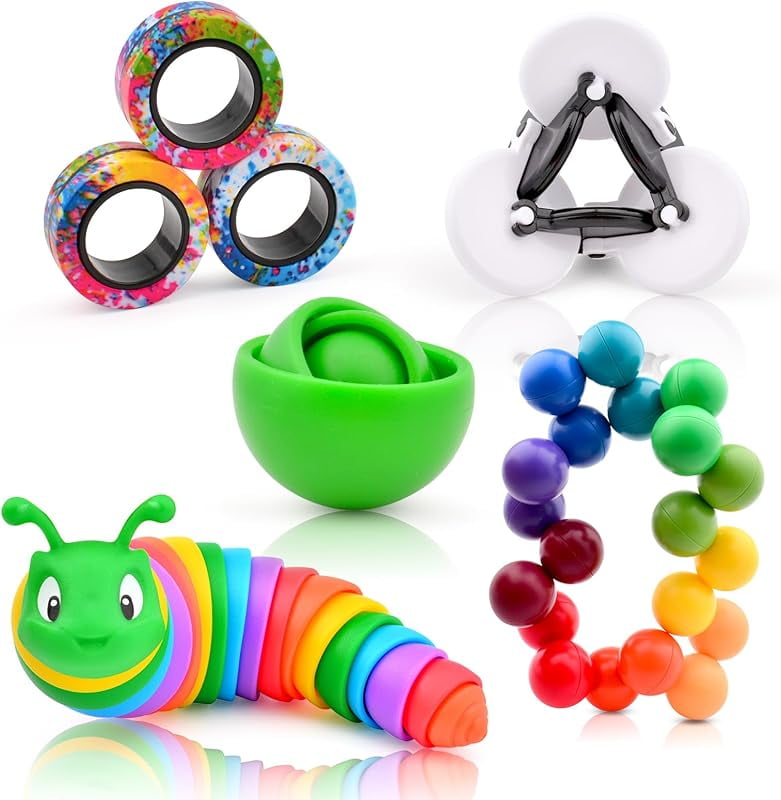 Fidget Toys Adults Pack, Sensory Toys Set for Kids, Fidget Spinner Slug ...
