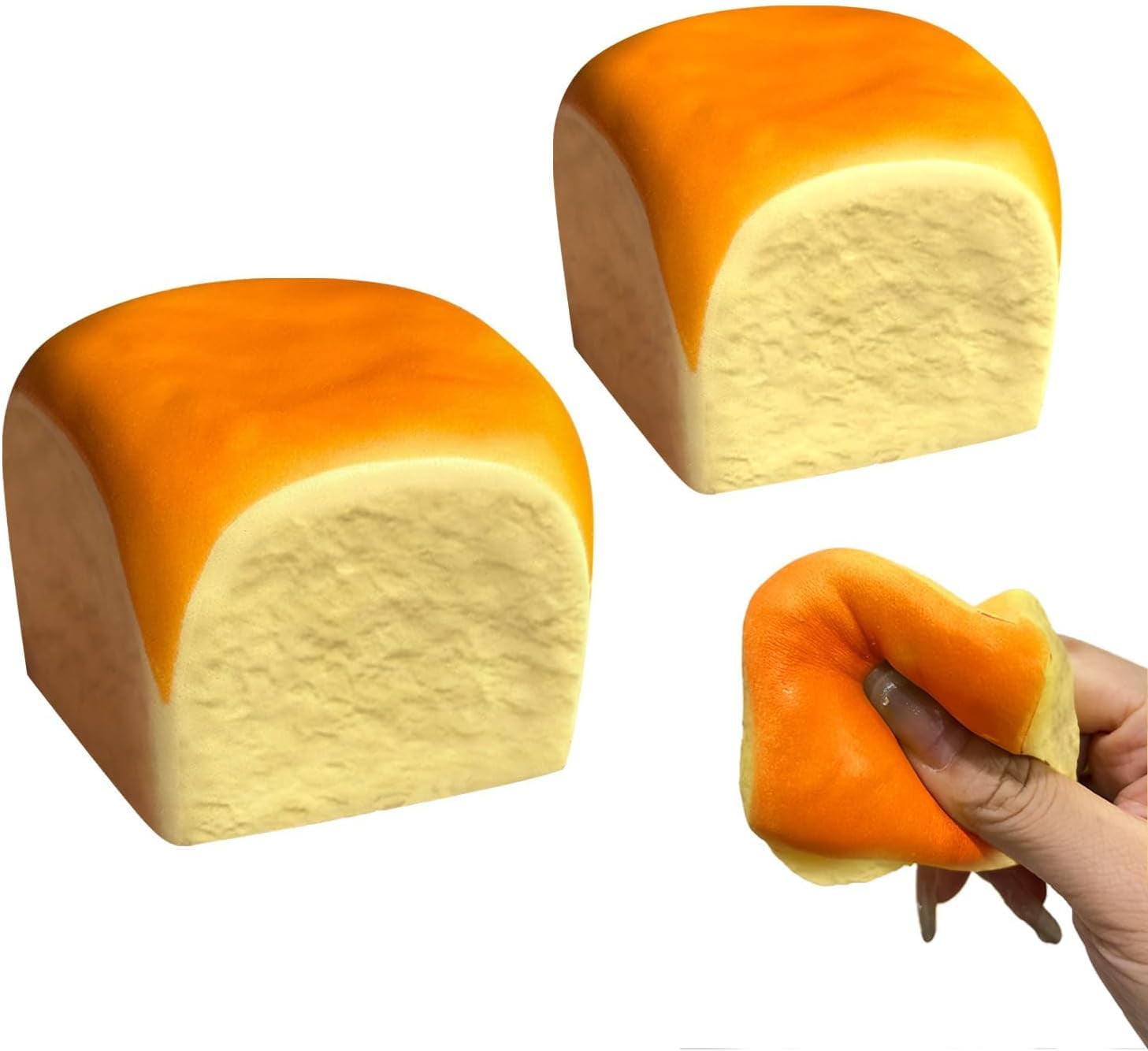 Fidget Toys, Bread Stress Balls 2-Pack, Soft Latex Squeeze Ball for ...