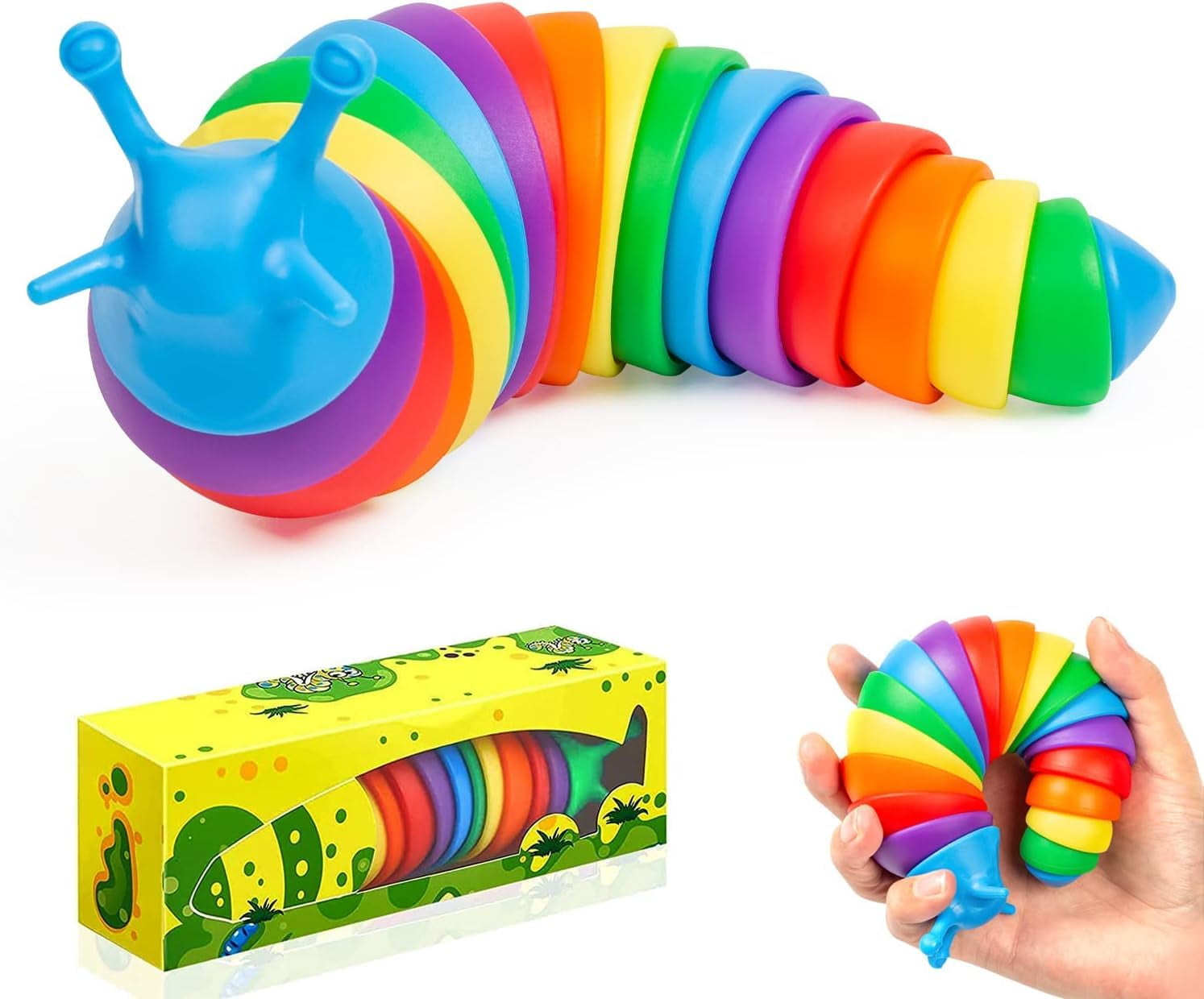 Fidget Toys, Caterpillar Fidget Slug Toy, Cute Sensory Fidgets Toy for ...