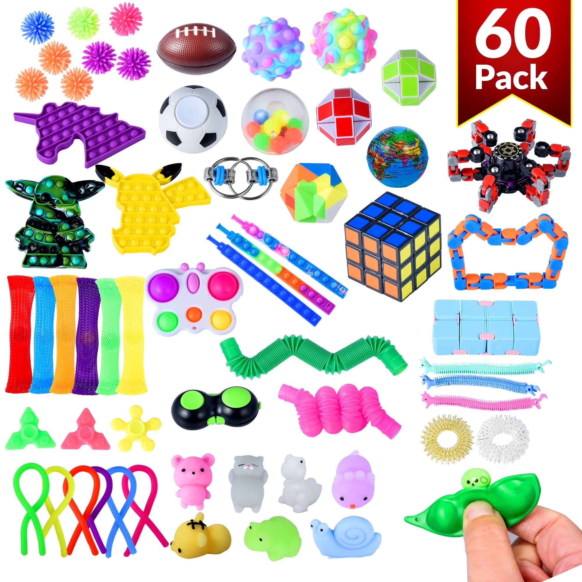 Fidget Toys for Kids 60pcs Fidgets Toys Kit for Girls and Boys ...