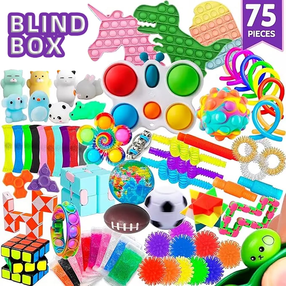 Fidget Toys Set, 75 Pack Sensory Toys Party Favors Kids Autism Autistic Children, Christmas Gift ...
