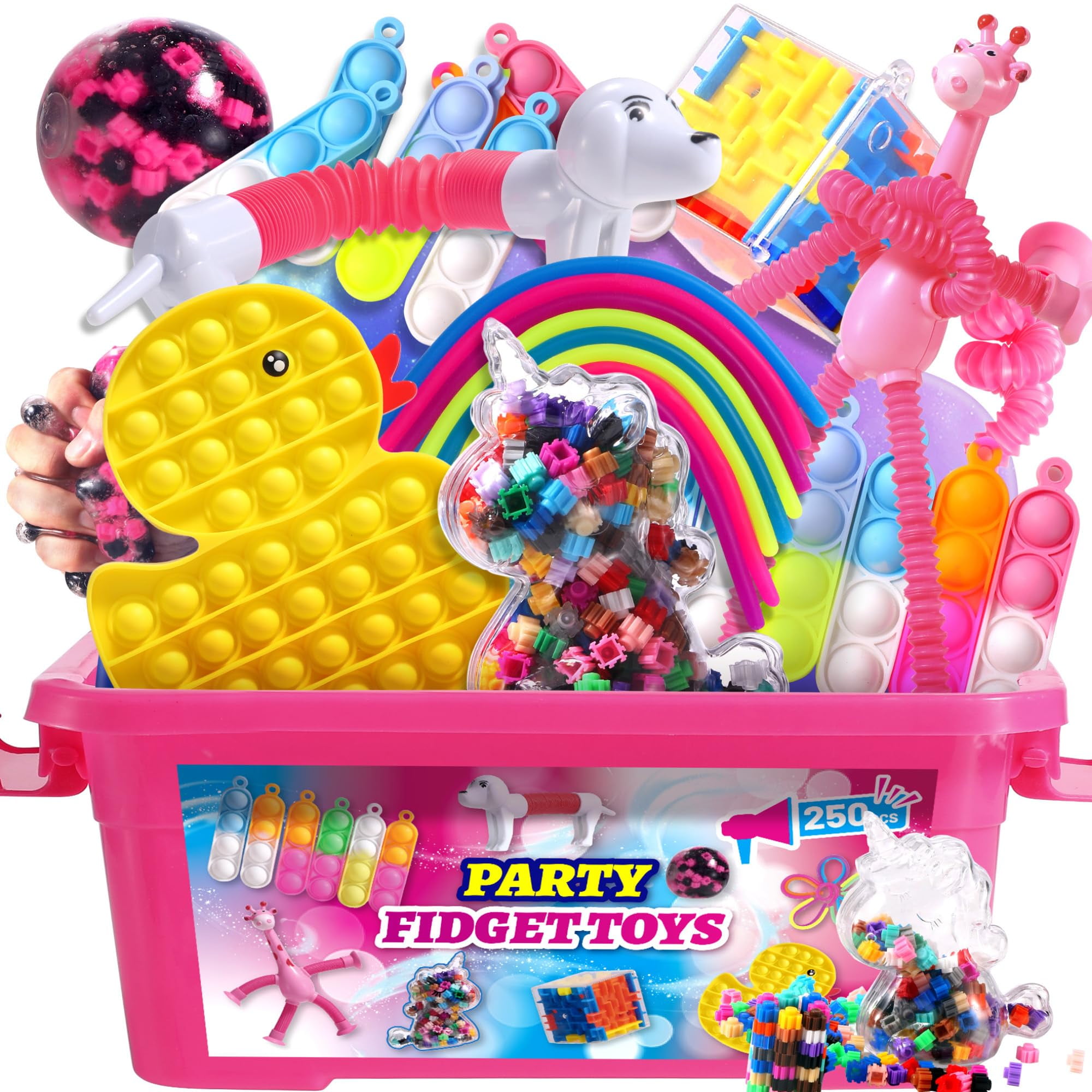 Fidget Toys Set,Party Favors for Kids,Stocking Stuffers,Treasure Box Party,Classroom Carnival ...