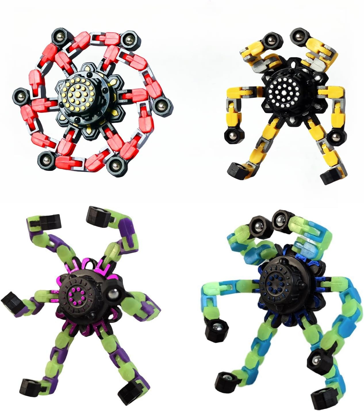 Fidget Toys Transformable Fidget Spinners for Kids and Adults Stress ...