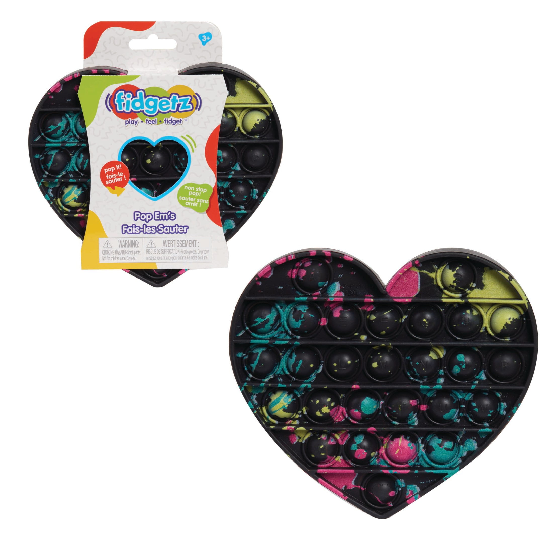 Fidgetz Pop Em's 10 Assorted Fidget Toys, Styles May Vary, Button ...