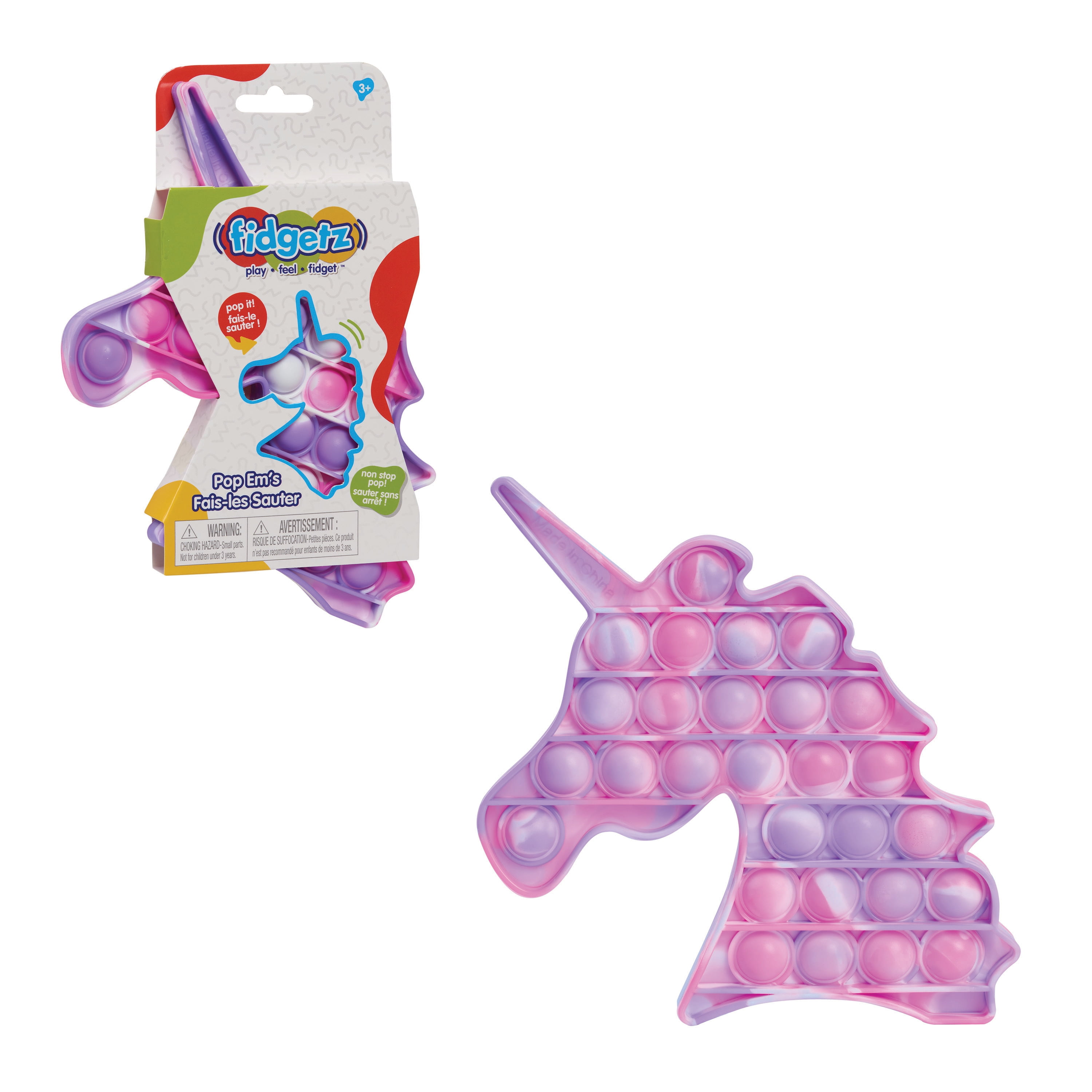 Fidgetz Pop Em's Unicorn Fidget Toys, Button Sensory Toys for Kids and ...
