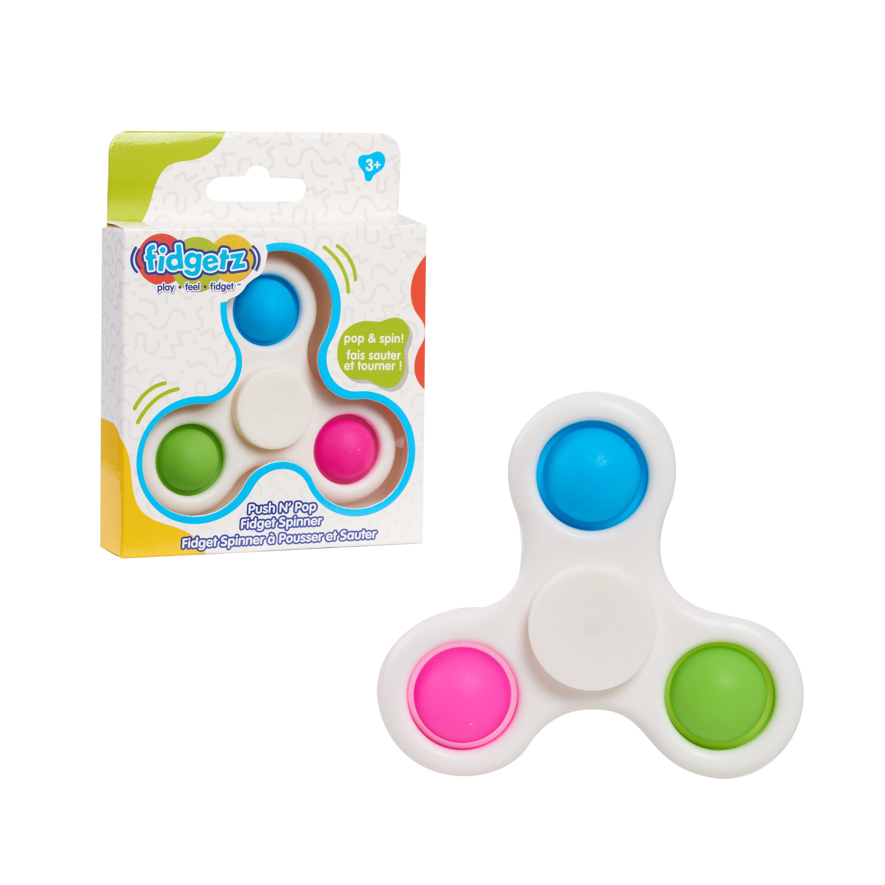 Fidgetz Pop Spinner - Anxiety & Stress Relief Toy - Walmart.com