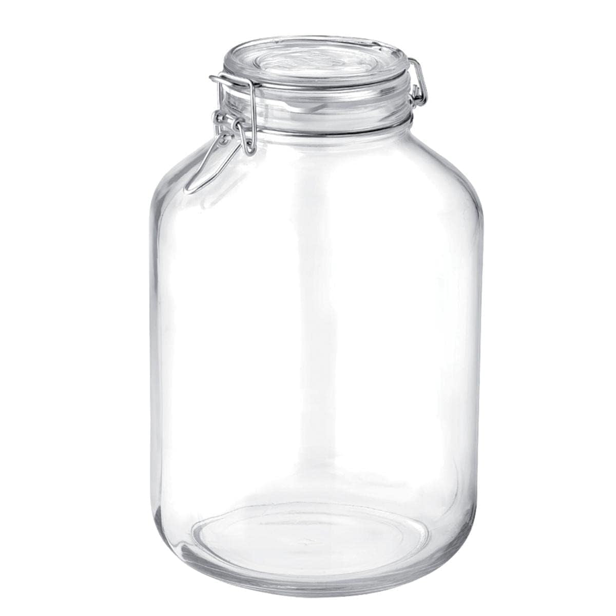 Fido 5L Glass Jar - 169oz Airtight Storage with Metal Clamp Rubber ...