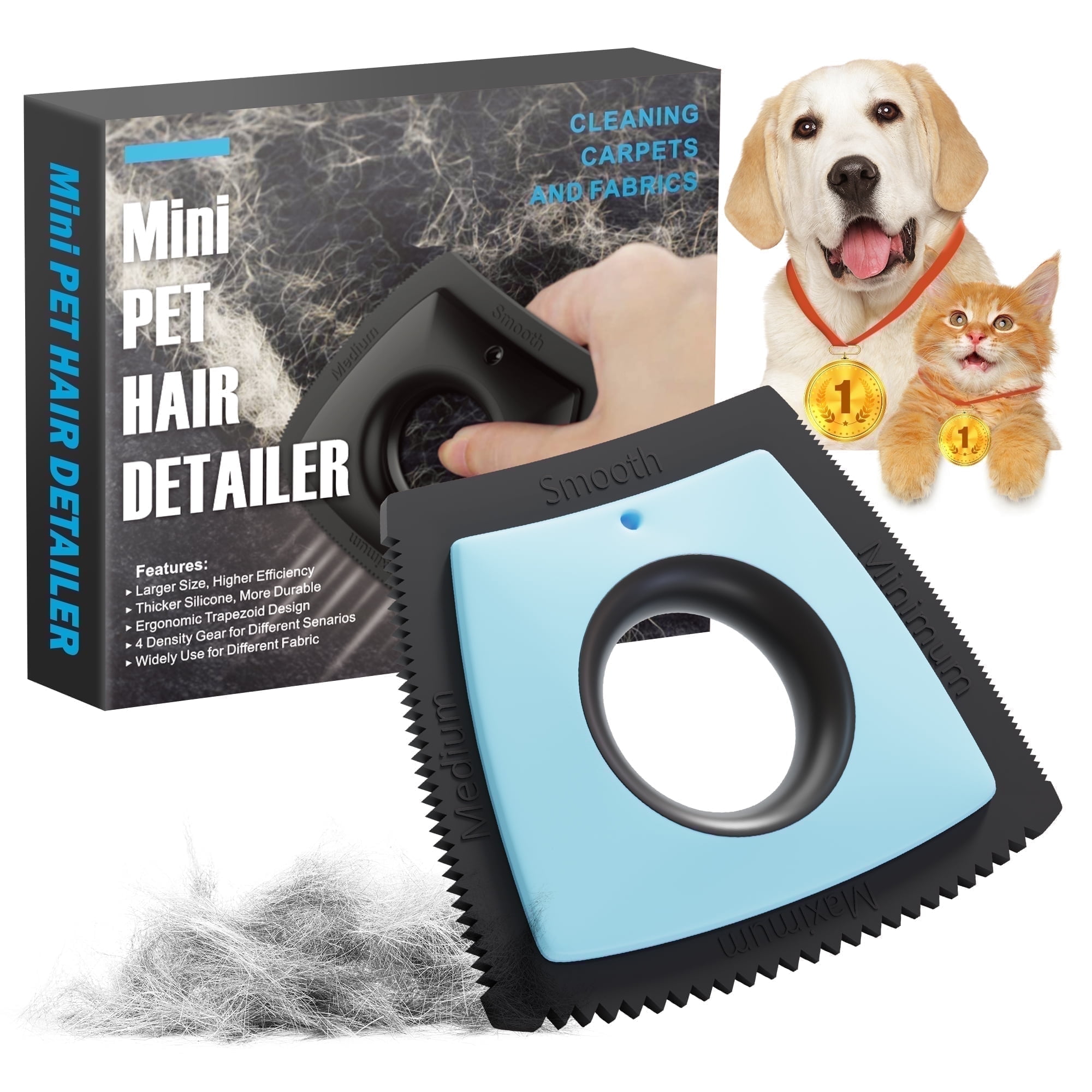 Fido Fave Pet Hair Remover, Reusable Tool for Home and Car, Upholstery ...