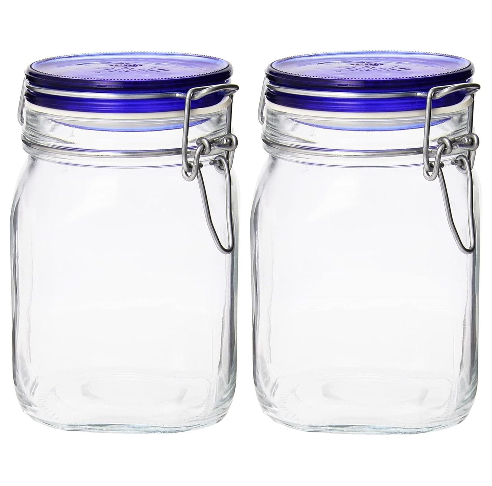 Fido Glass Jars with Airtight Seal, 2 Pack - 33.75oz Food Storage ...