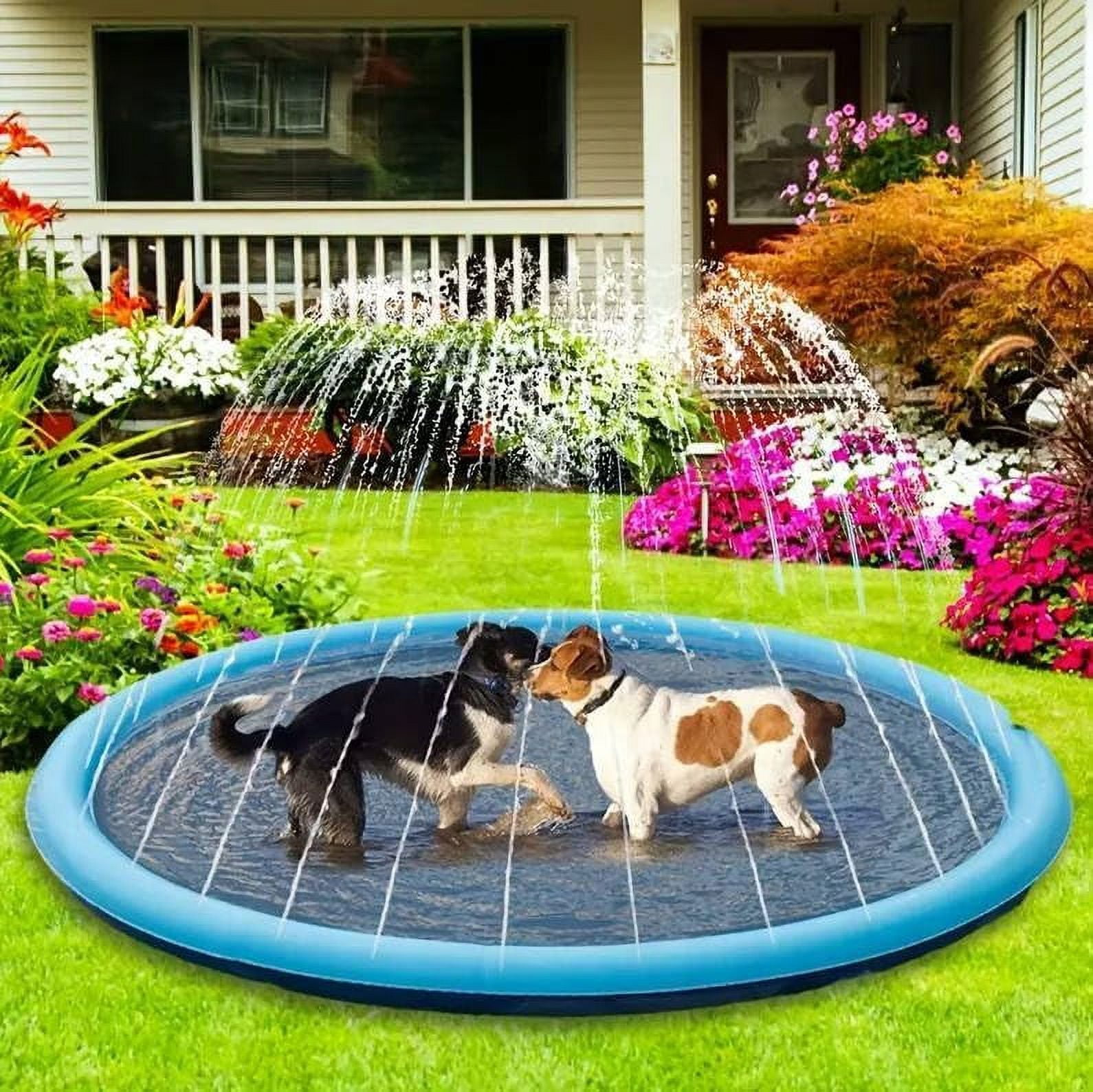 Fidofaves Splash Pad for Dogs, Dog Splash Pad for Large Dogs Heavy Duty ...