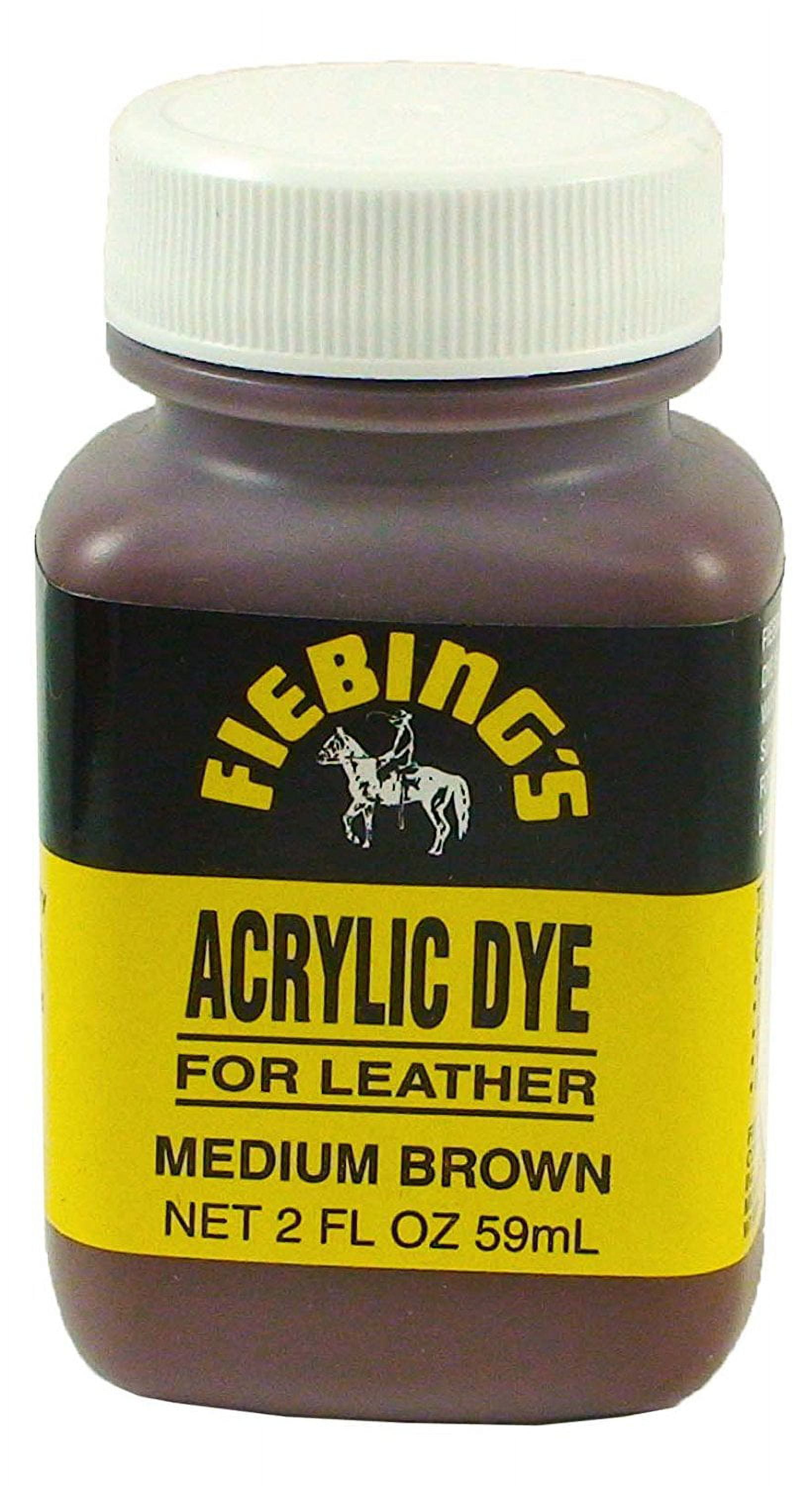 Fiebing'S Acrylic Leather Dye Smooth Leather Quick Dry 2 Ounce Medium ...