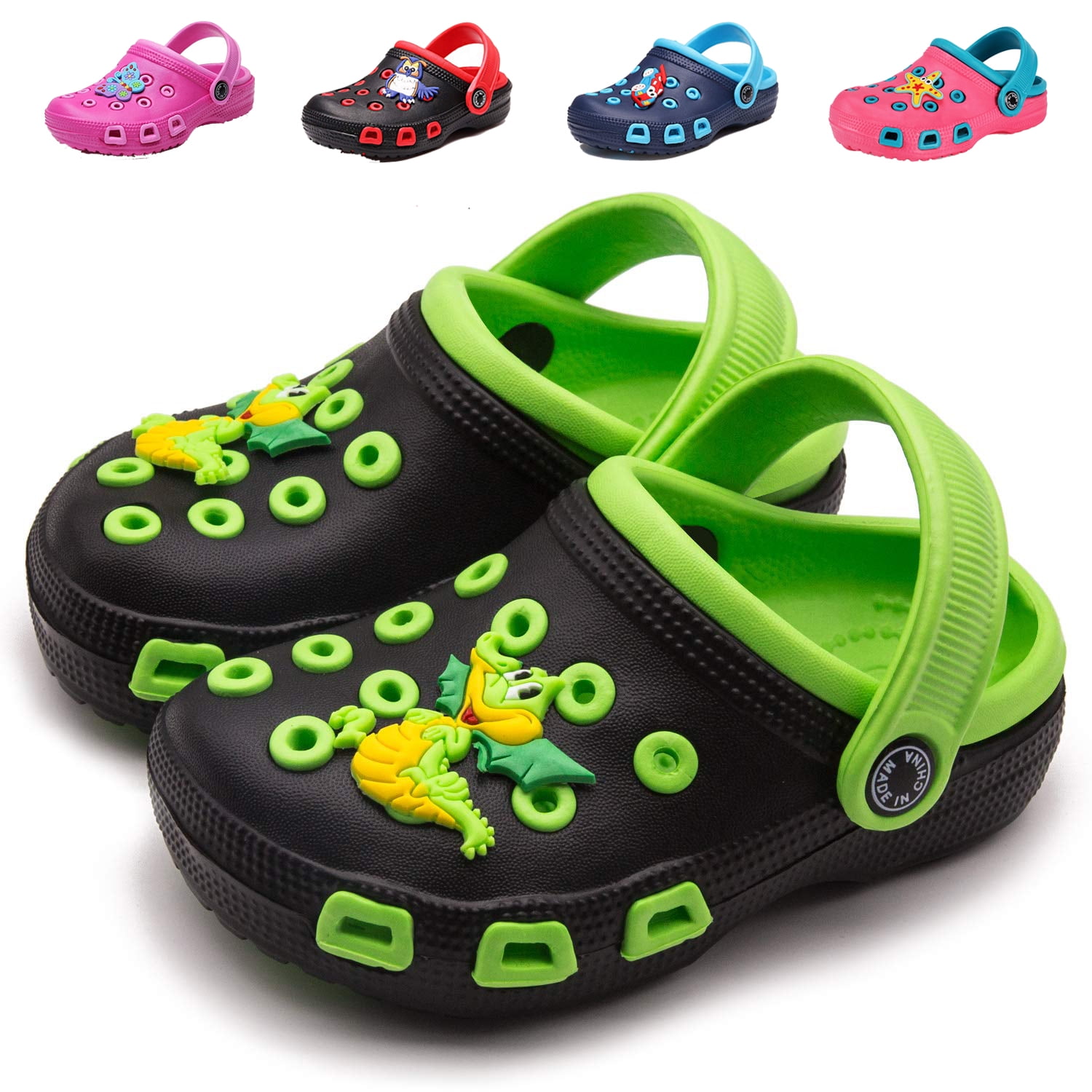 Fadezar Toddler Kids Cartoon Clogs Lightweight Garden Clogs Boys Girls ...