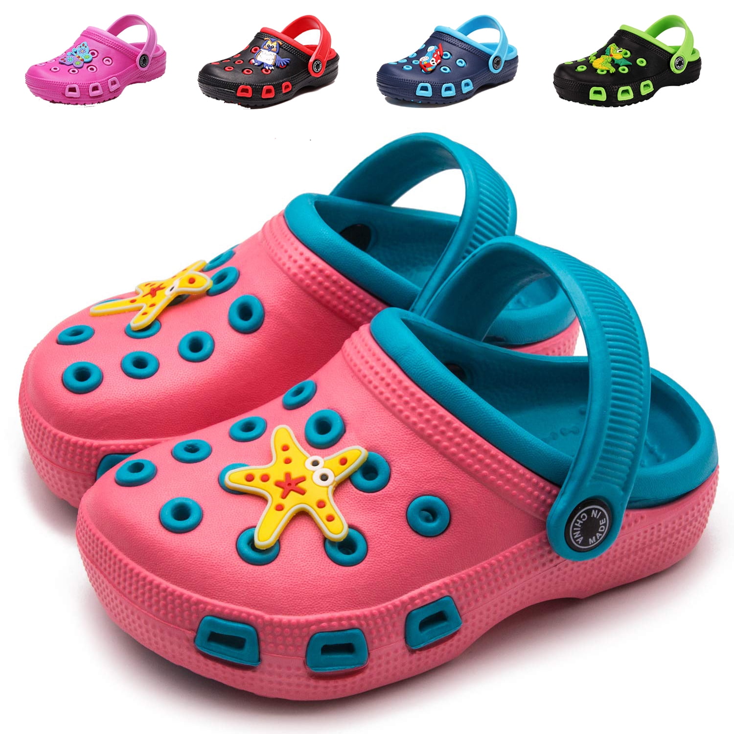 Fiedaz Toddler Kids Cartoon Clogs Lightweight Garden Clogs Boys Girls ...