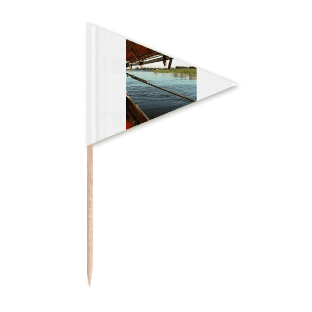 Field Art Deco Fashion Toothpick Triangle Cupcake Toppers Flag ...