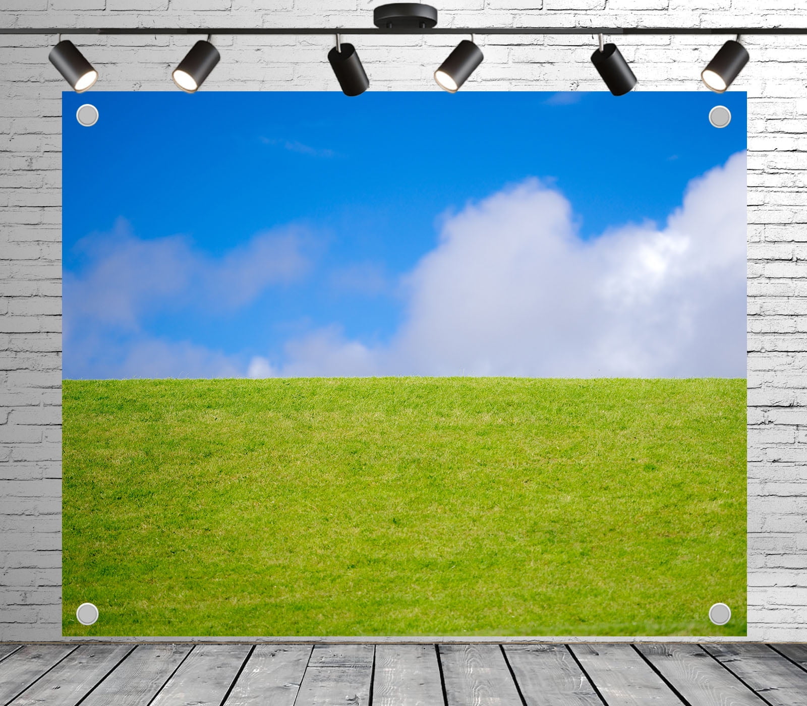 Field Backdrop | Lawn Blue Sky Polyester Fabric Banners Decorative ...