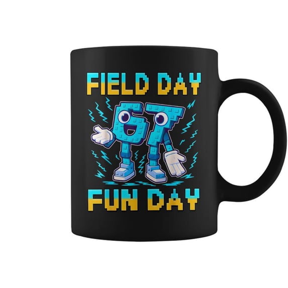 Field Day Fun Day 67 Meme Brainrot Field Trip Teacher Kids Coffee Mugs ...