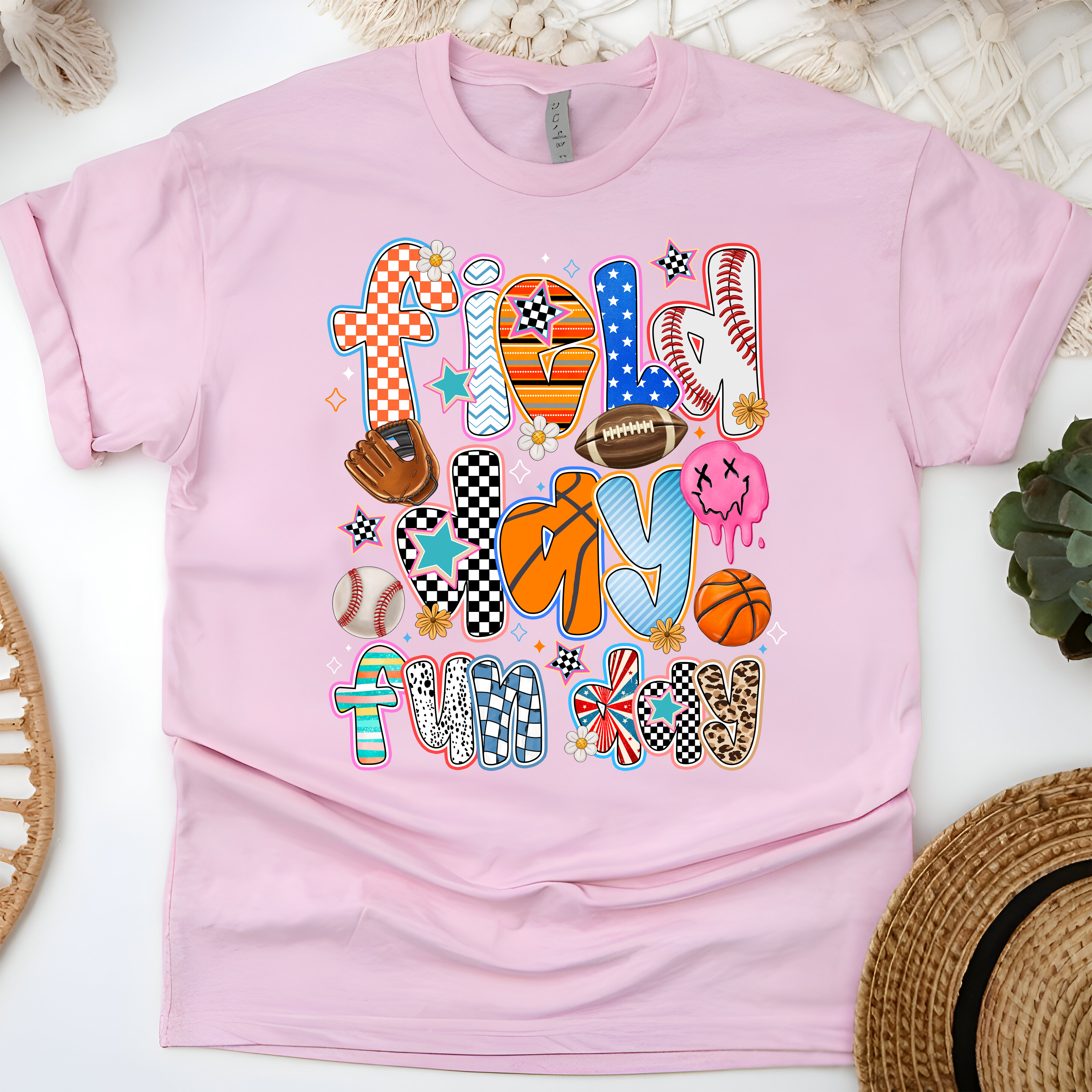 Field Day Fun Day T-Shirt – Colorful Sports Theme Tee for Kids and ...
