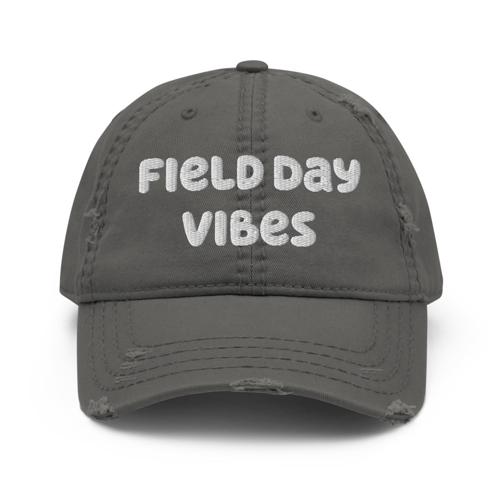 Field Day Vibes 2025 Teacher Boys Kids Embroidered Distressed Dad Hat ...