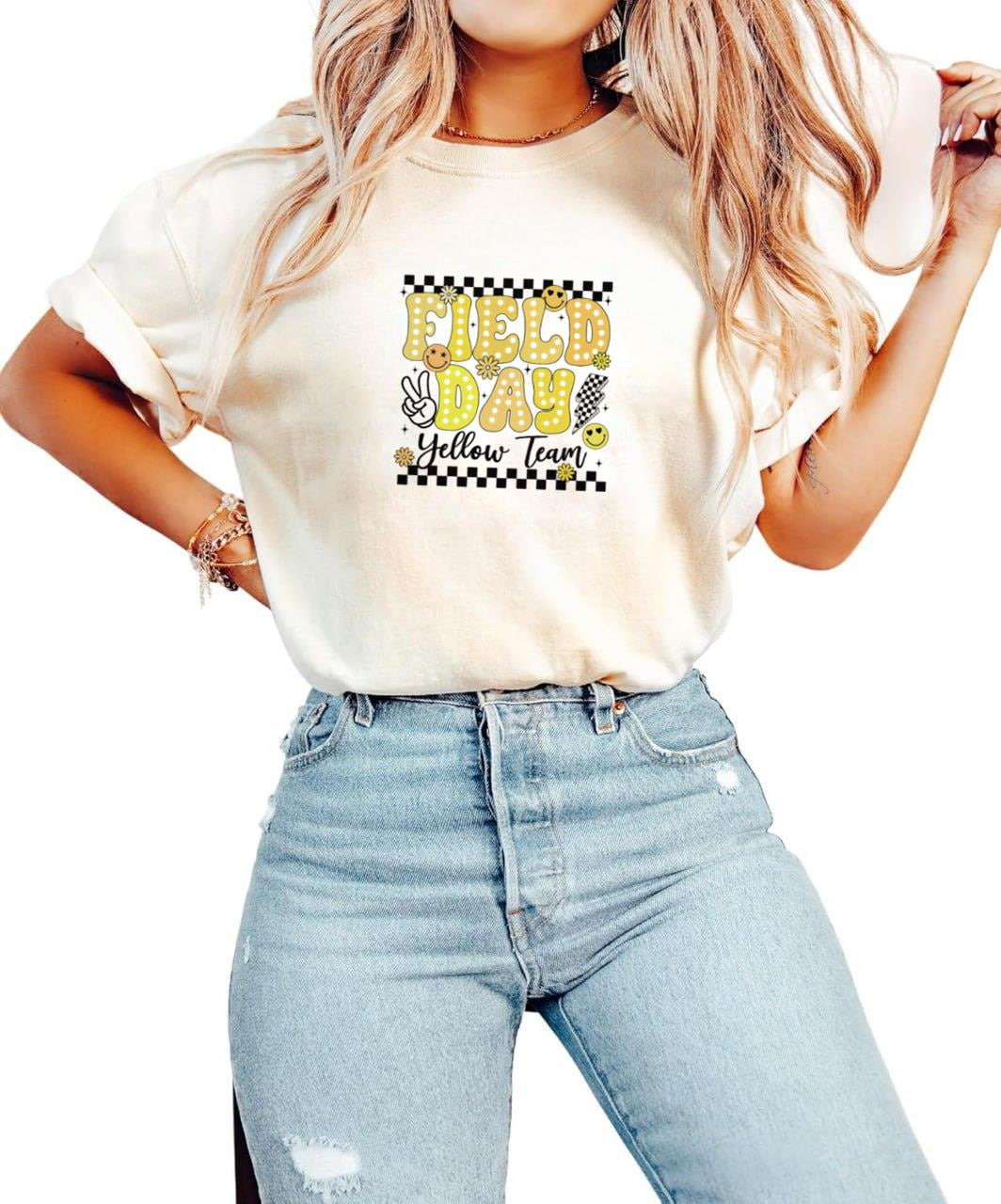 Field Day Yellow Team Field Trip Competition Student Tee - Walmart.com