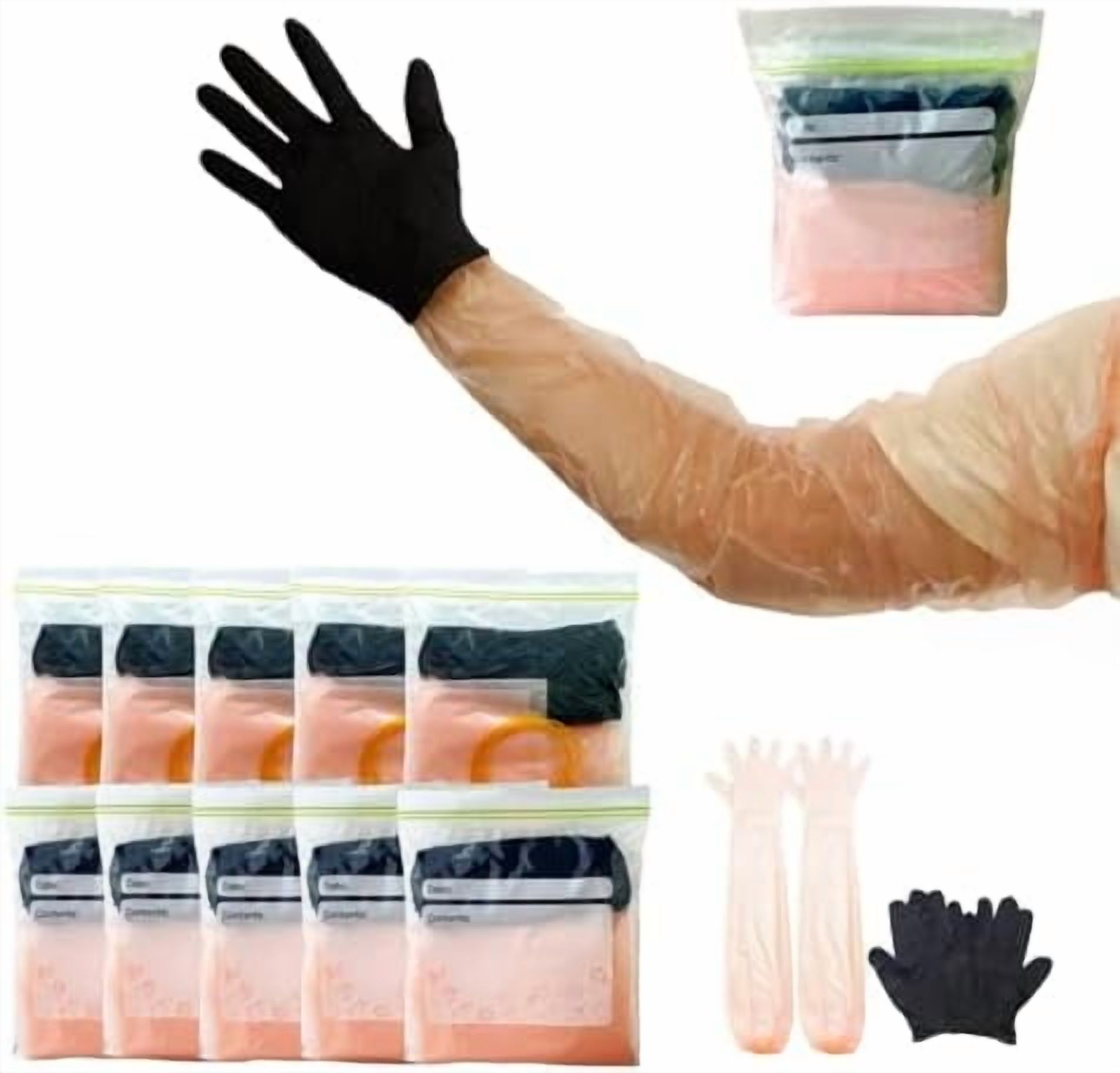 Field Dressing Glove Kit, 10 Set Individually Wrapped 10 Pairs Shoulder ...