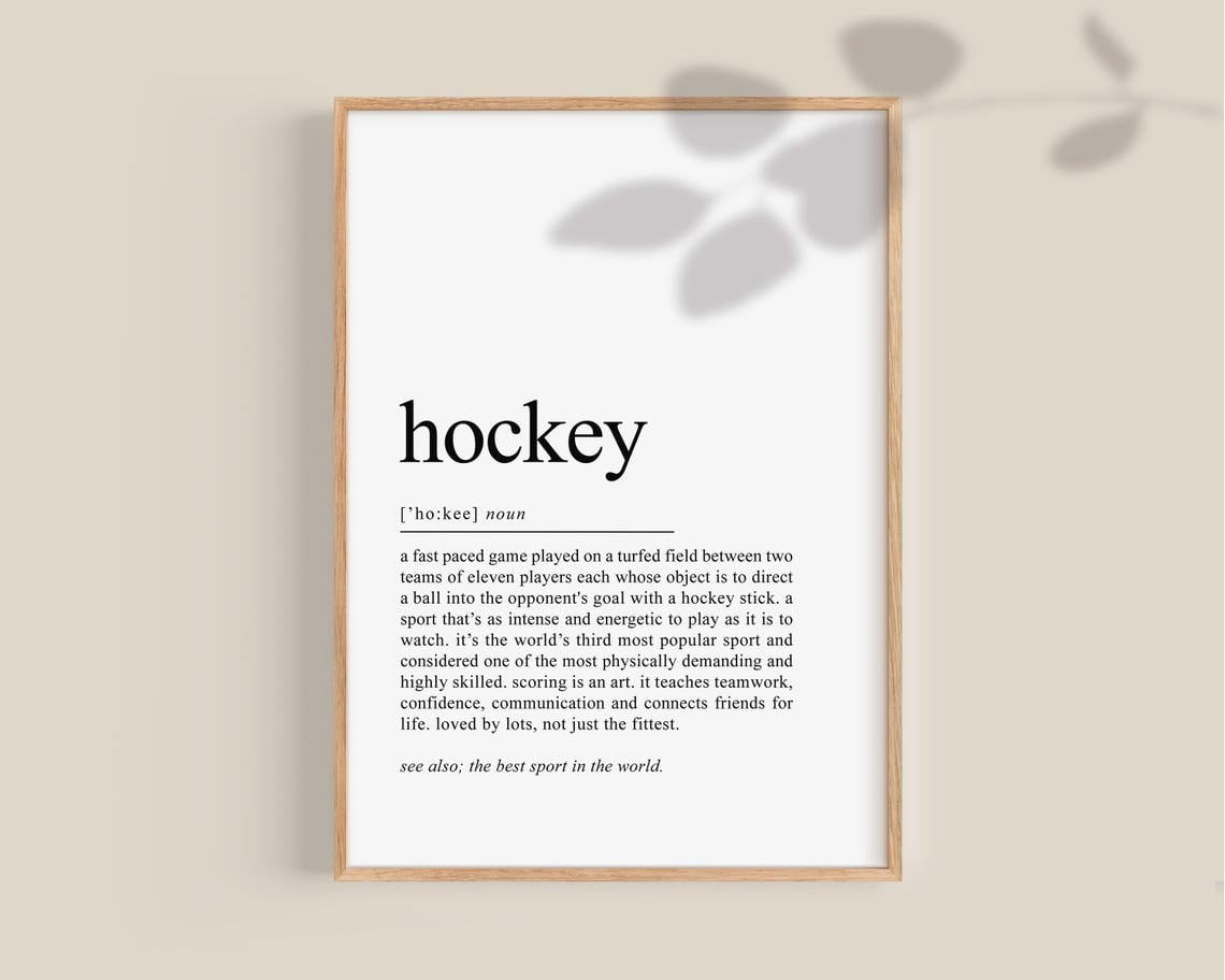 Field Hockey Definition Sports Wall Art, Unframed Paper Print Size 8x12 ...