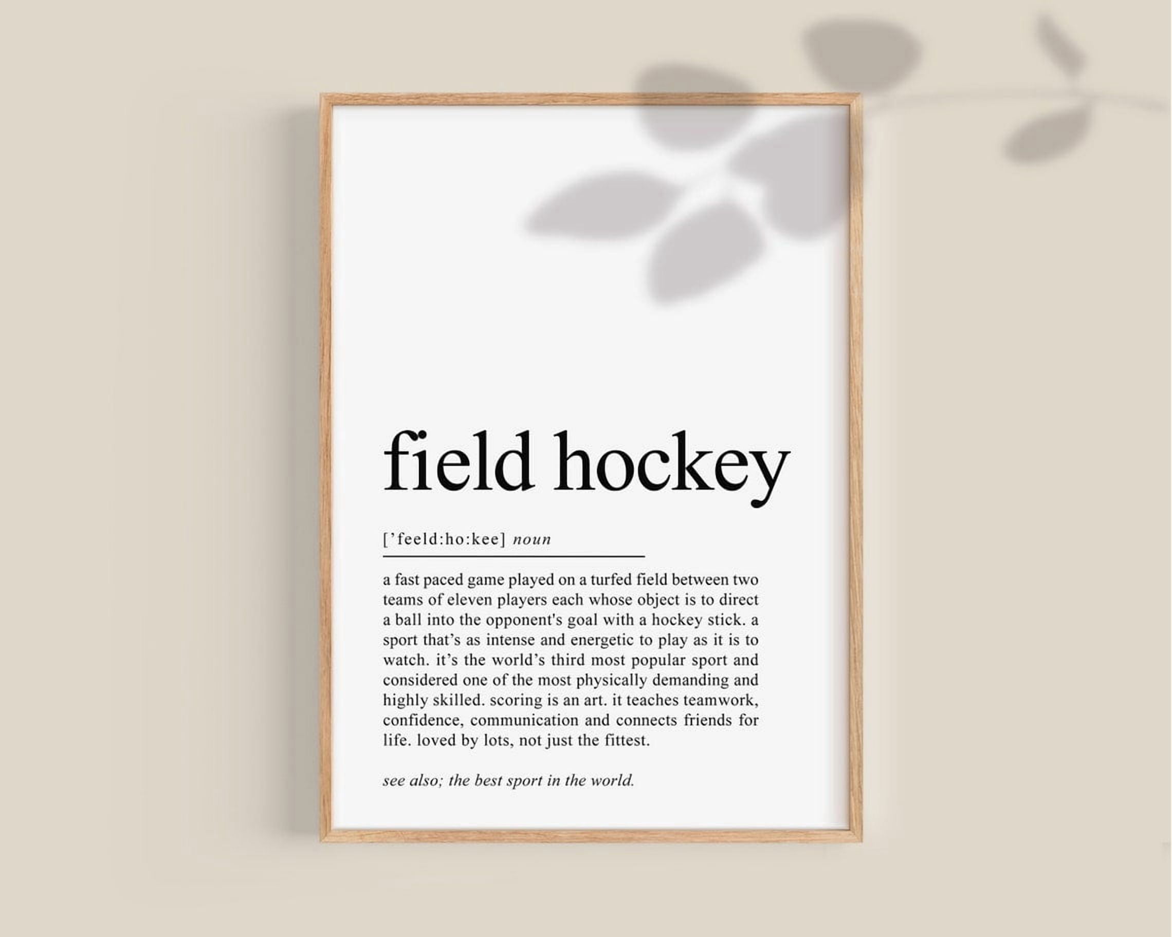 Field Hockey , Field Hockey Player Wall Art Definition Poster, Hockey ...