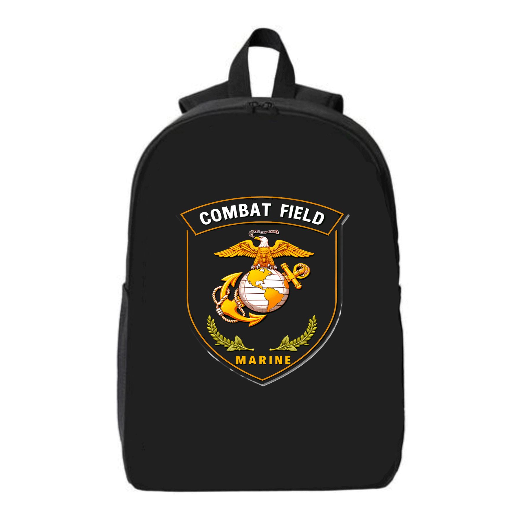 Field Marine Laptop Backpack - Black with Eagle Emblem 15 " Laptop ...