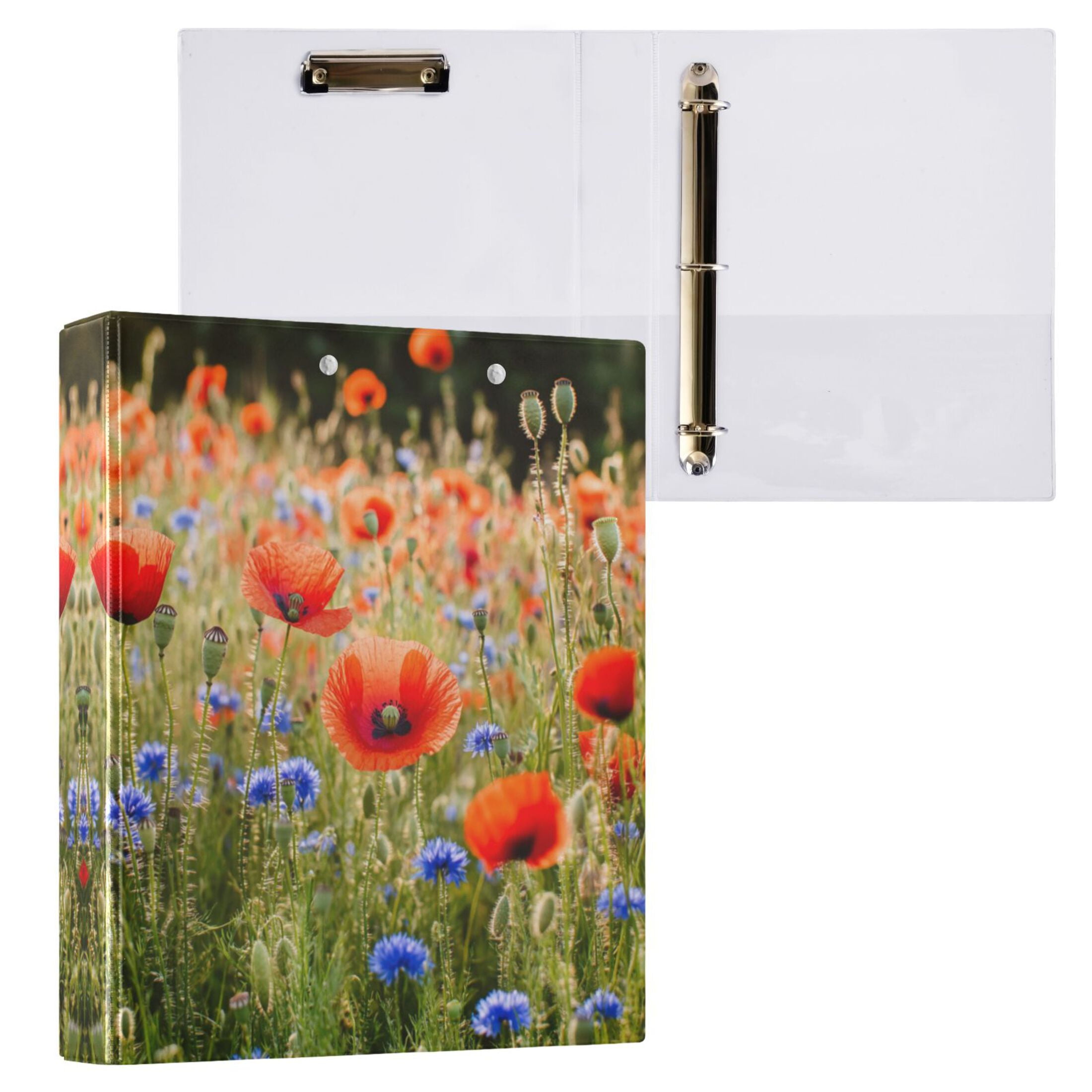 Field Of Wildflowers 3 Ring Hardcover Binders 1.5in Round Rings for ...