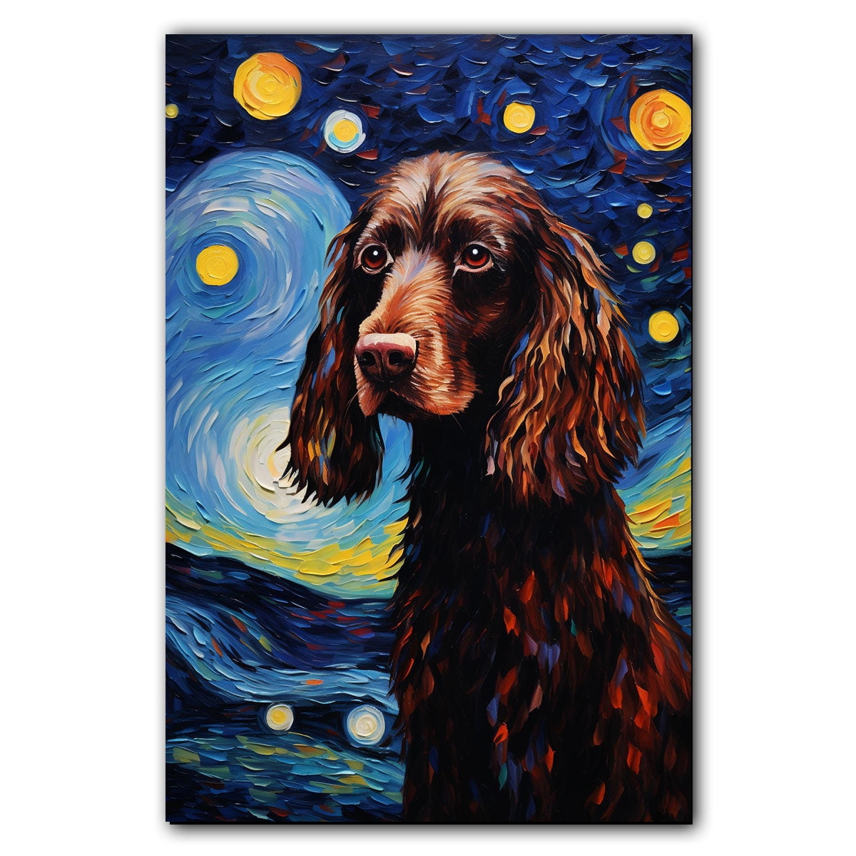Field Spaniel Canvas,Dog Wall Art,Colorful Canvas Wall Art For Living ...
