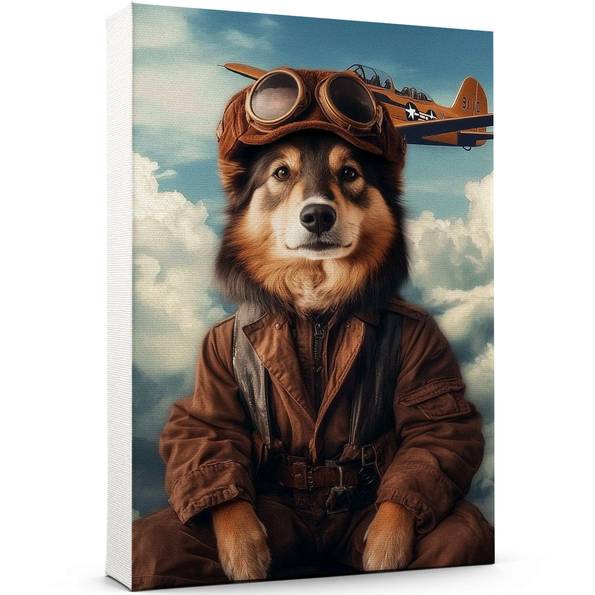 Field Spaniel Dog Pilot Wall Art, Pet Art, Funny Dog Poster 8x12in ...