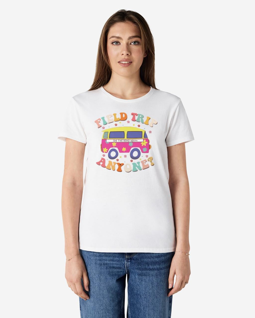 Field Trip Anyone School Bus Student Teacher T-Shirt - Fun Gear, for ...